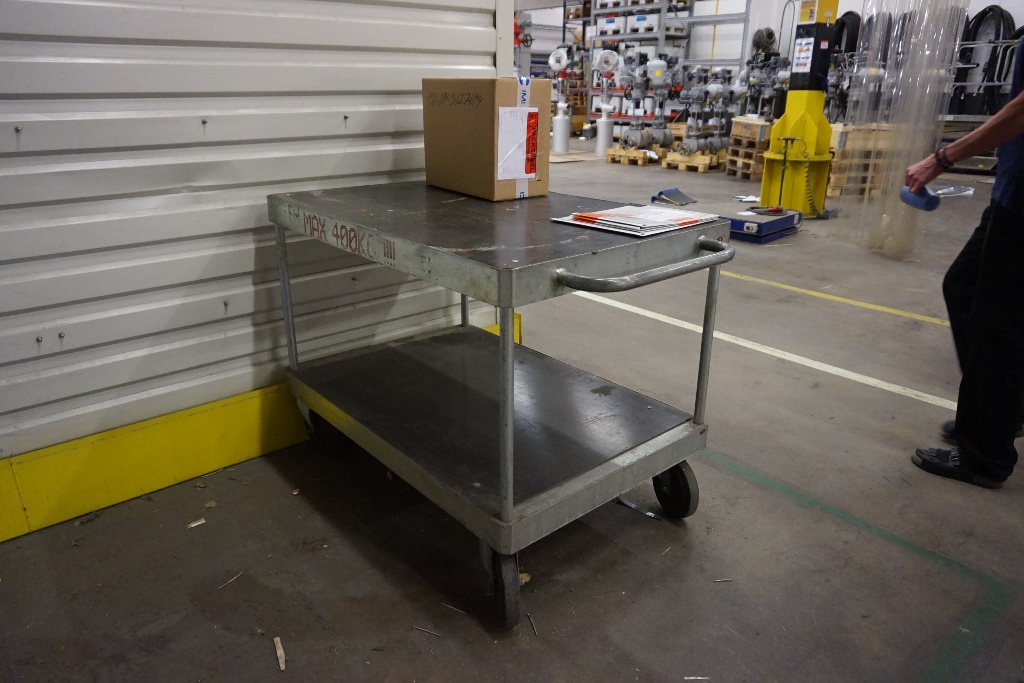 Qty (4) Mobile Trolleys 1200mm x 800mm x 900mm High