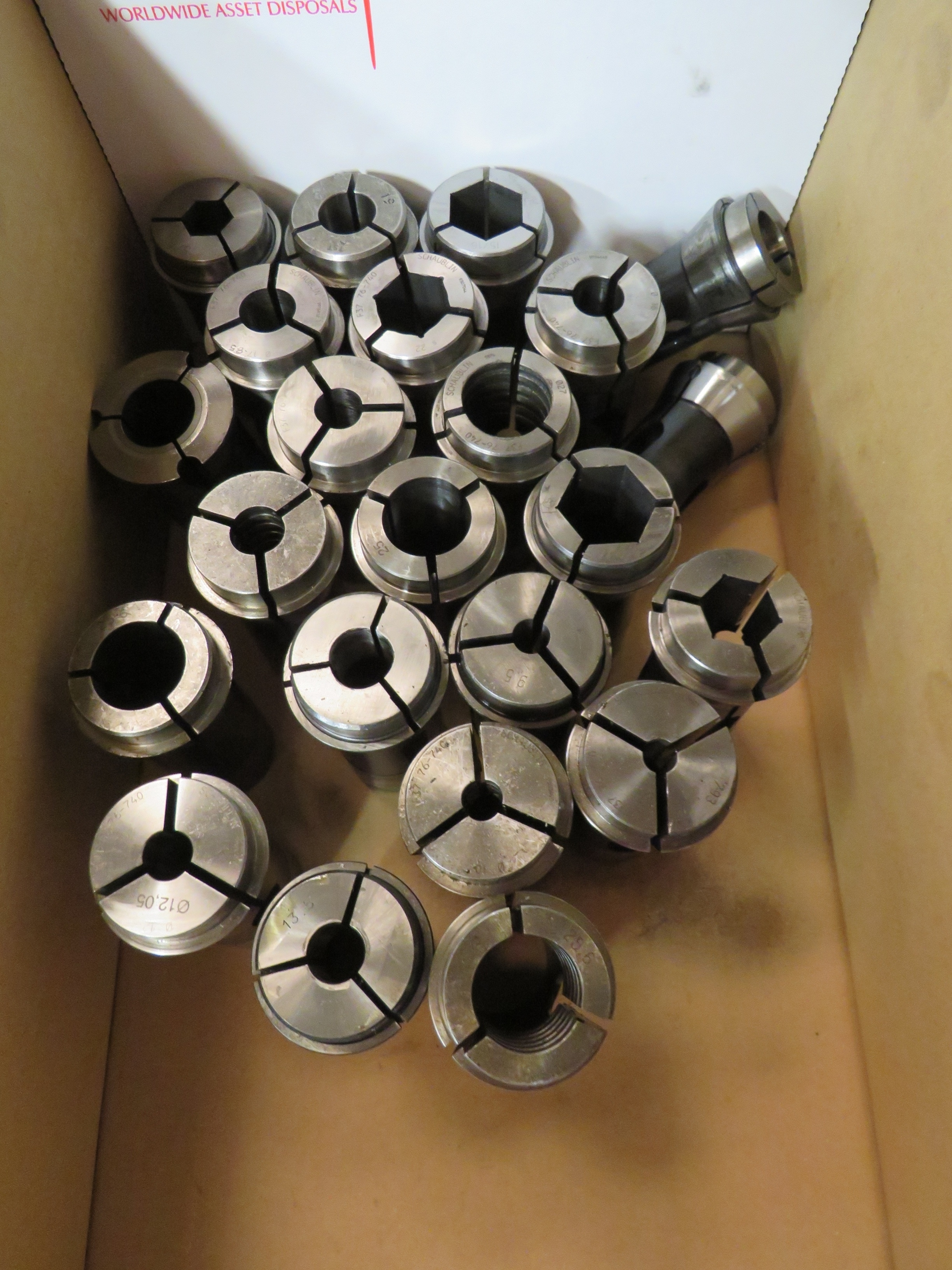 Qty of Collets for Sliding Head Machines