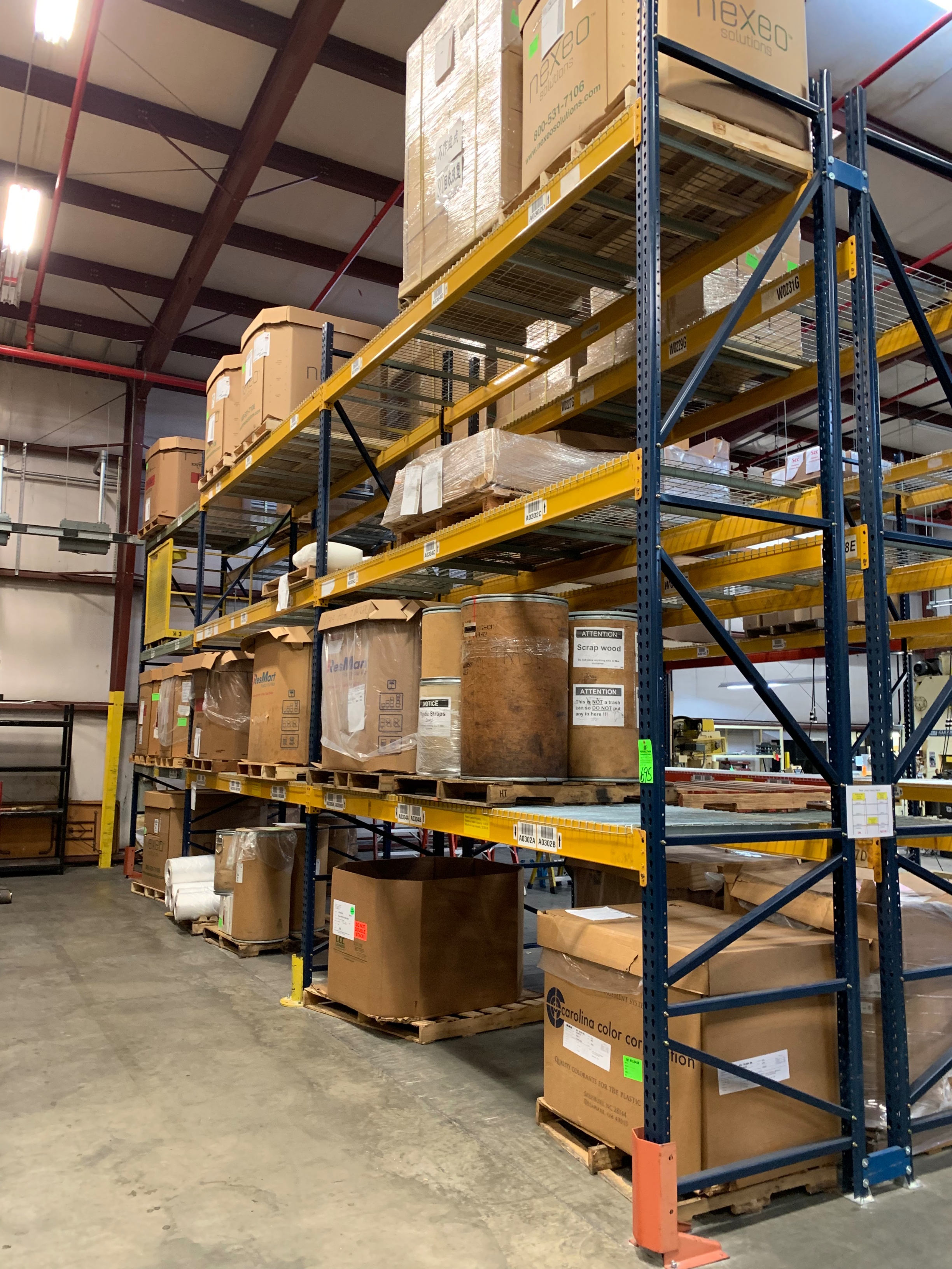 Lot of (3) Sections of Pallet Racking, 16'T x 12'W x 42"D Sections