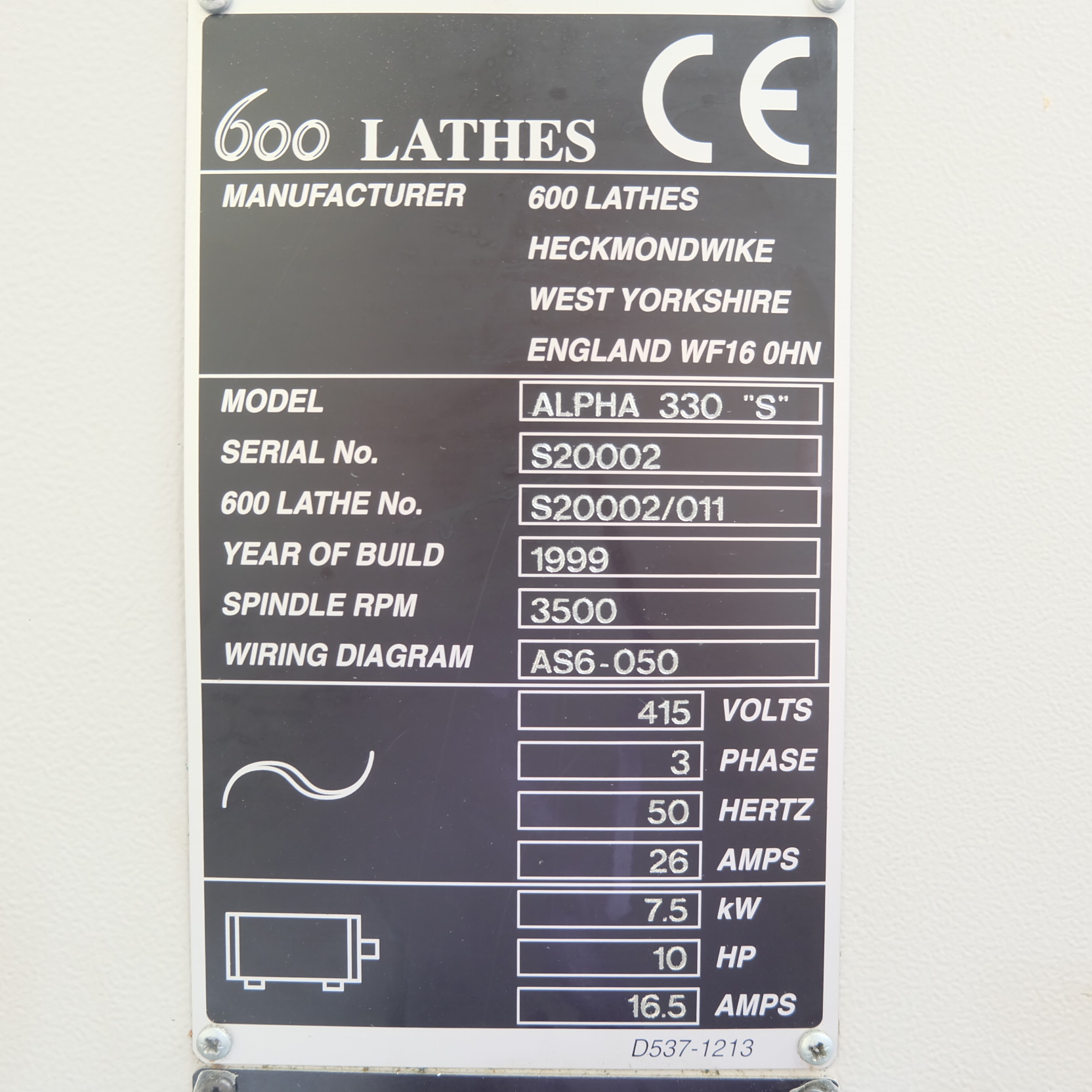 Harrison Alpha Plus 330S CNC Lathe