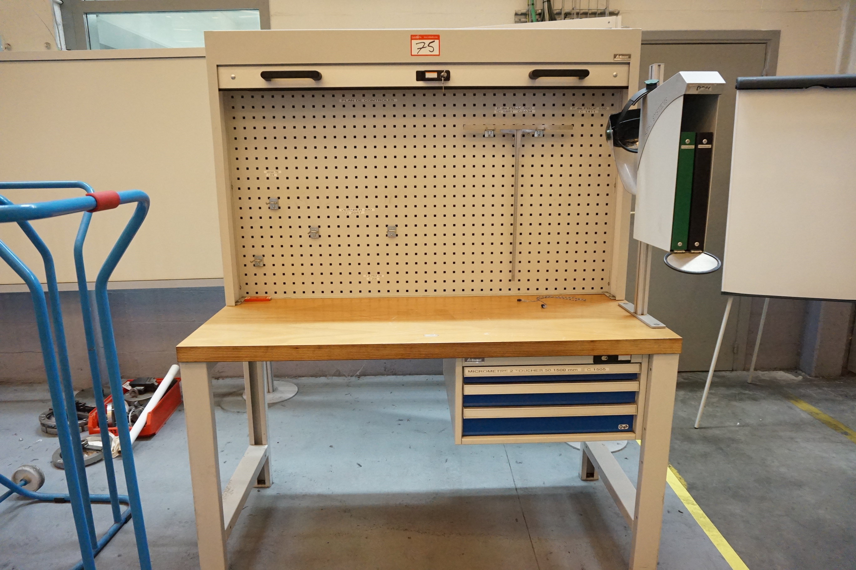 Garant Bench with 3 Drawer Cabinet and Rack