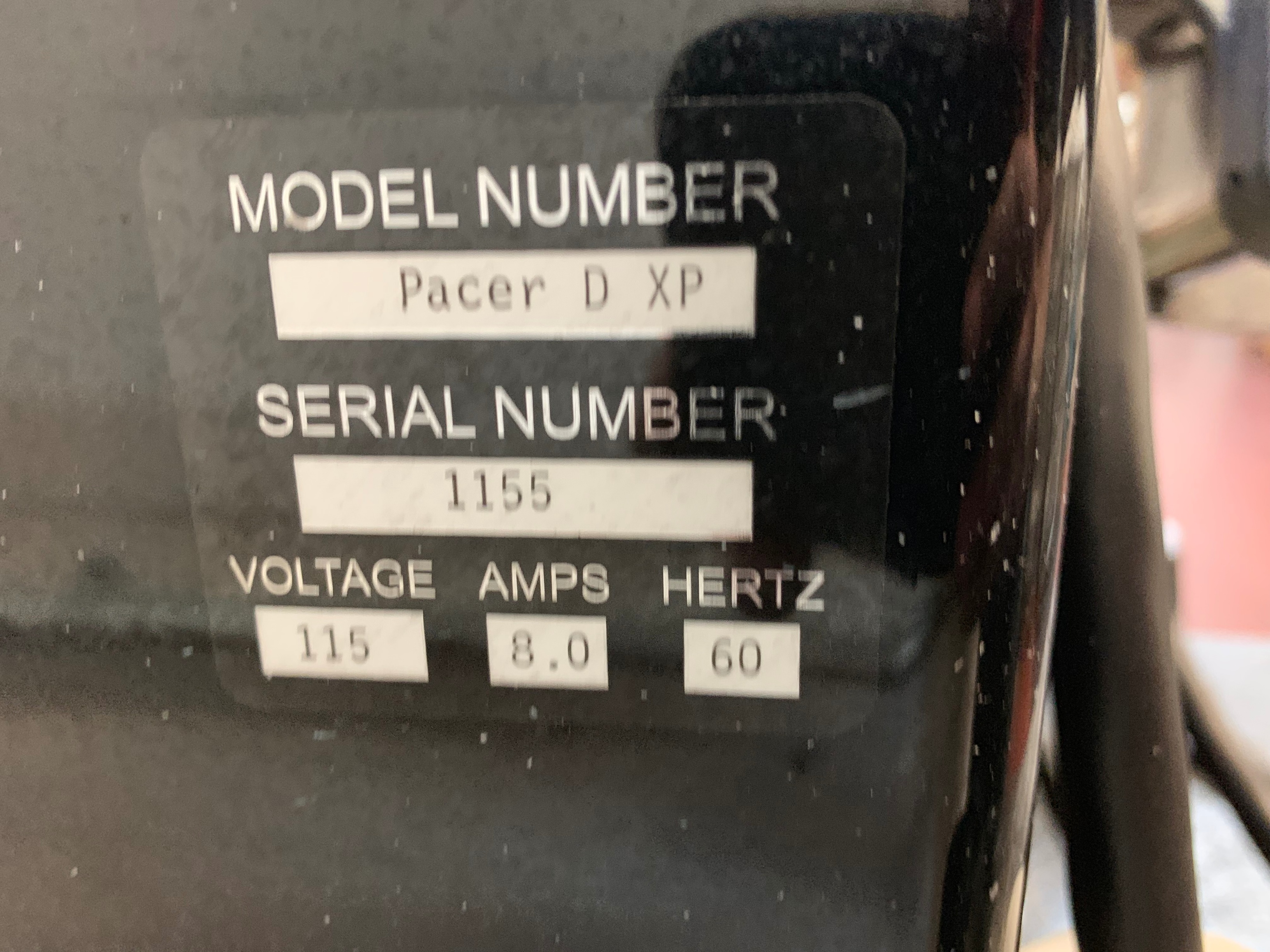 PACER DXP Industrial Mixer, s/n 1155