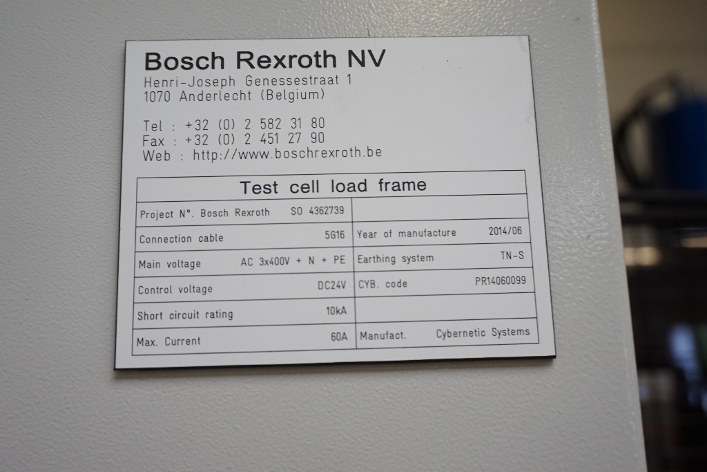 Rexworth Test Rig Test Cell Load Frame