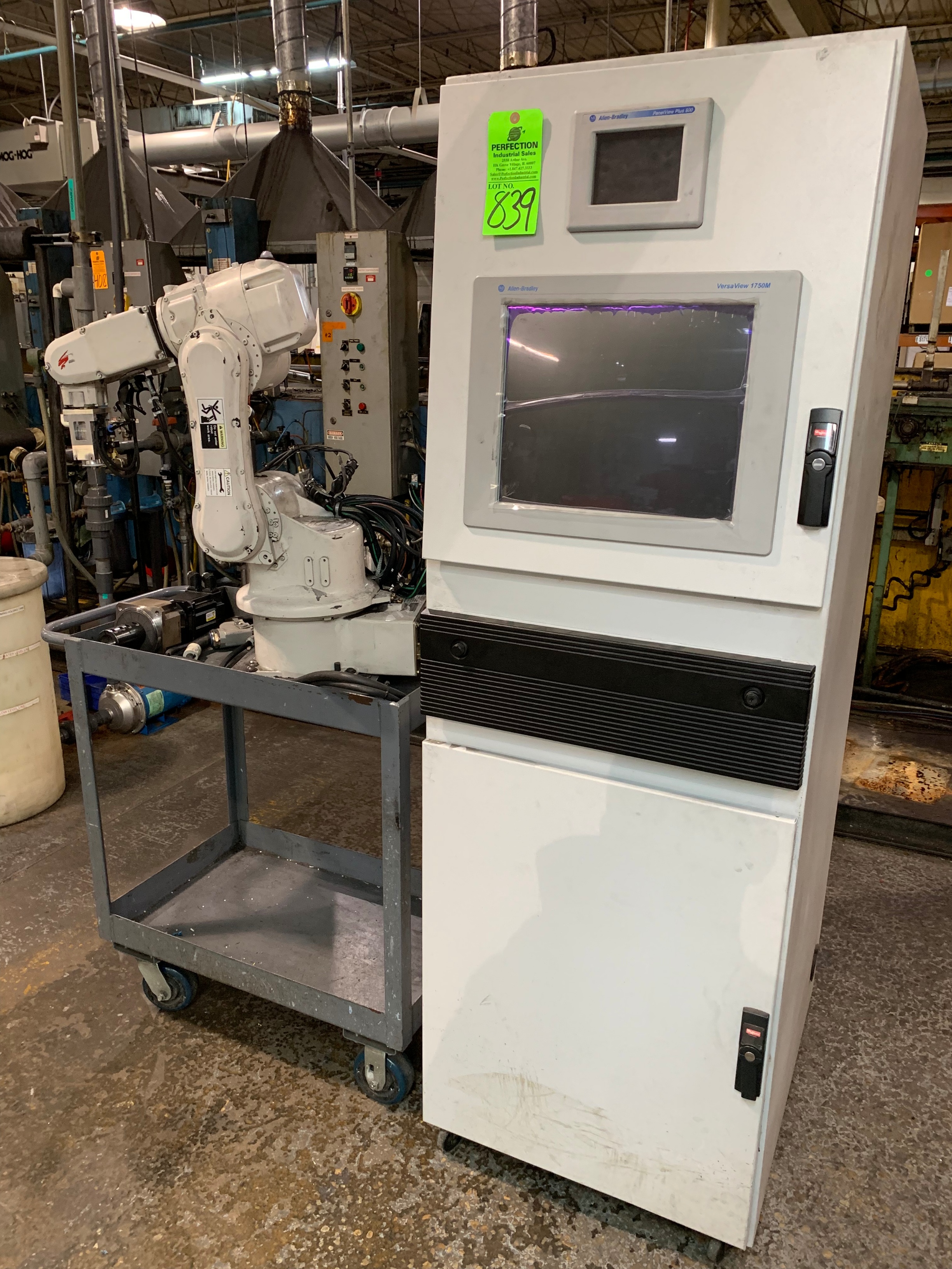 2008 EPSON PS5-AS00 6-Axis Robot, s/n 00597 w/ Allen Bradley VersaView ...