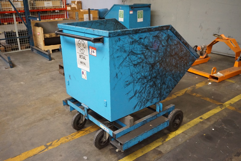 Mobile Tipping Skip 800mm x 1.2m x 1.1m High approx.