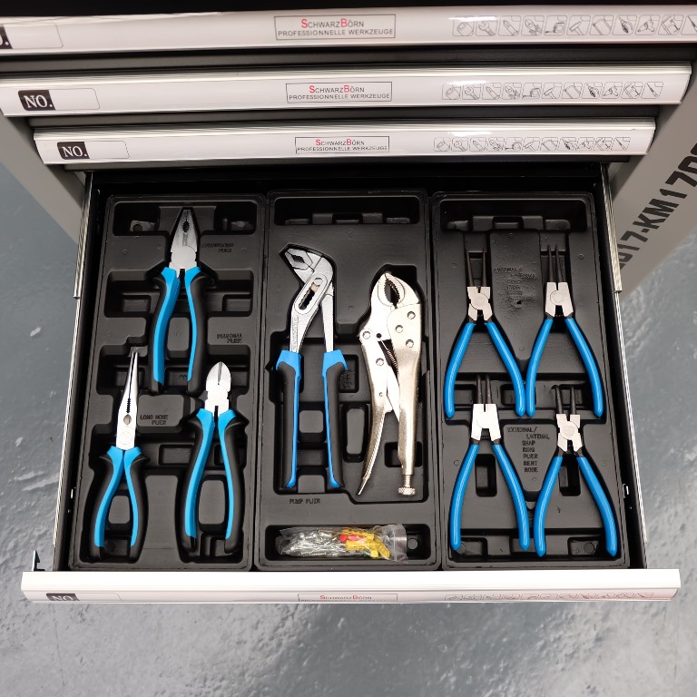 Kraft Muller 6 Drawer Mobile Tool Cabinet with Tools