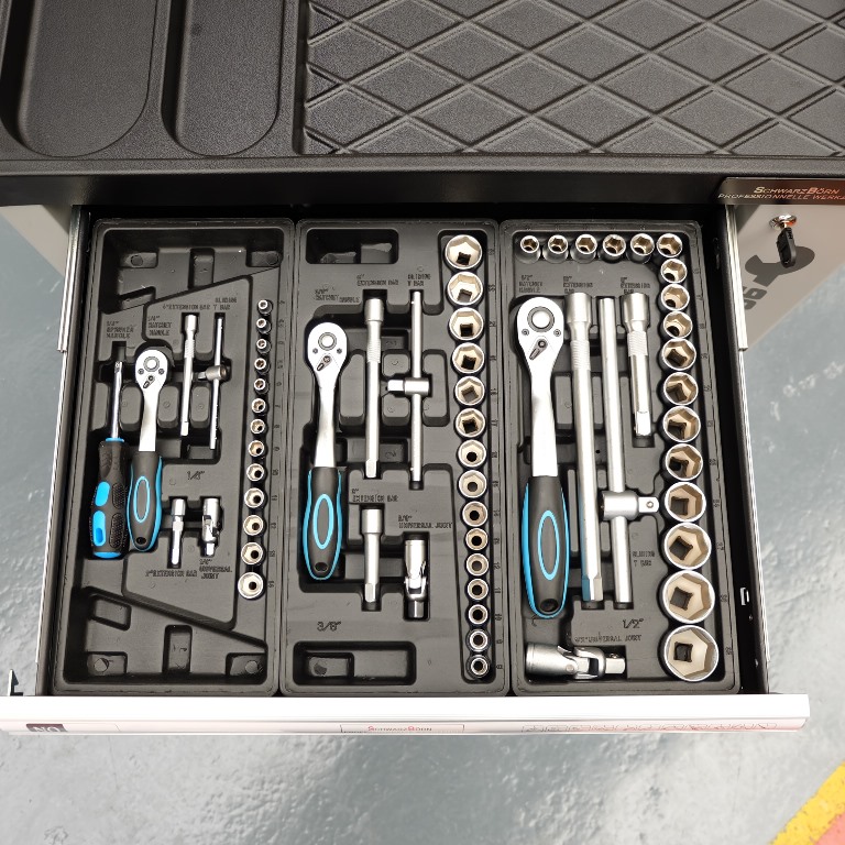 Kraft Muller 6 Drawer Mobile Tool Cabinet with Tools