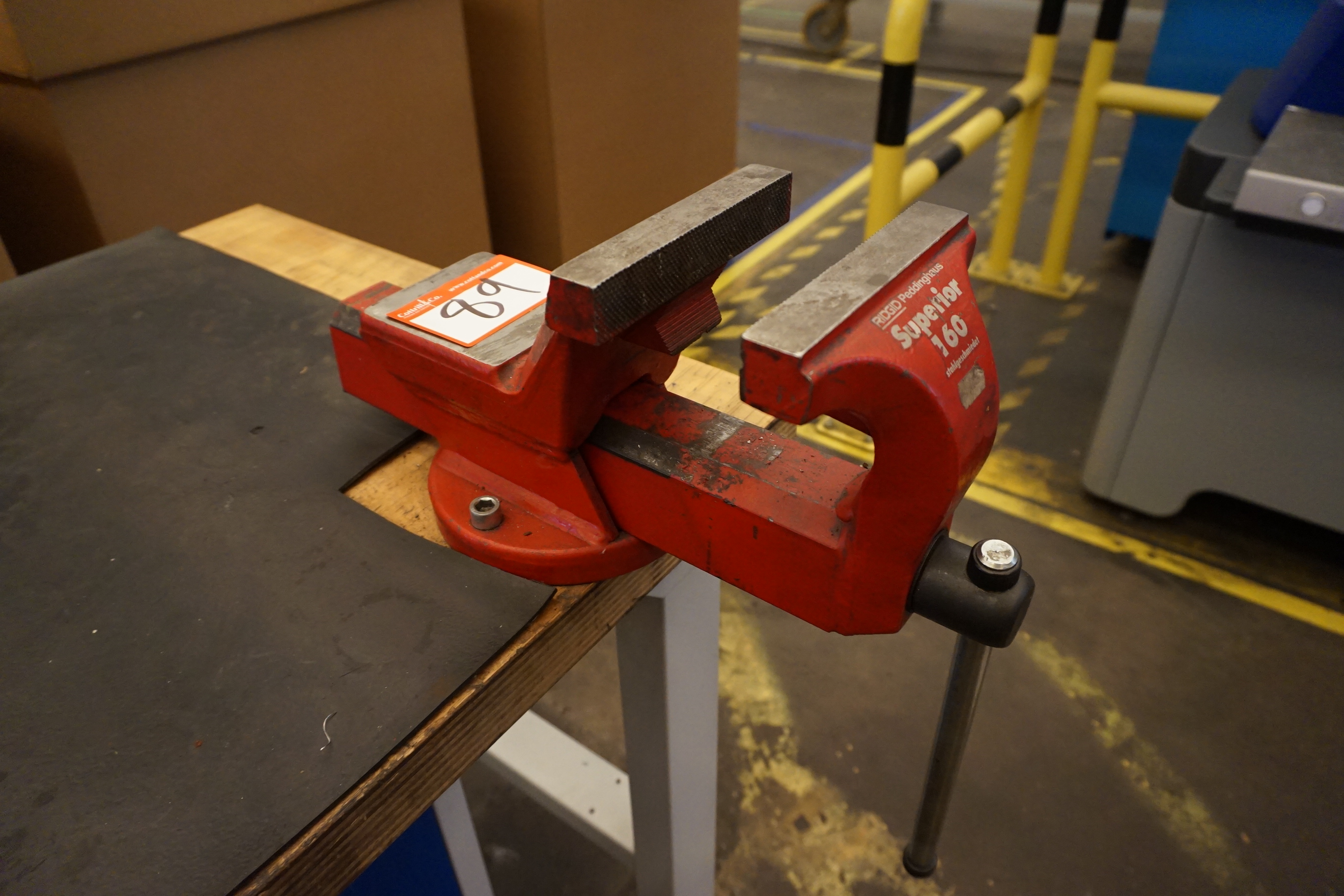 Bench with Cabinet, Vice and Granite Surface Plate