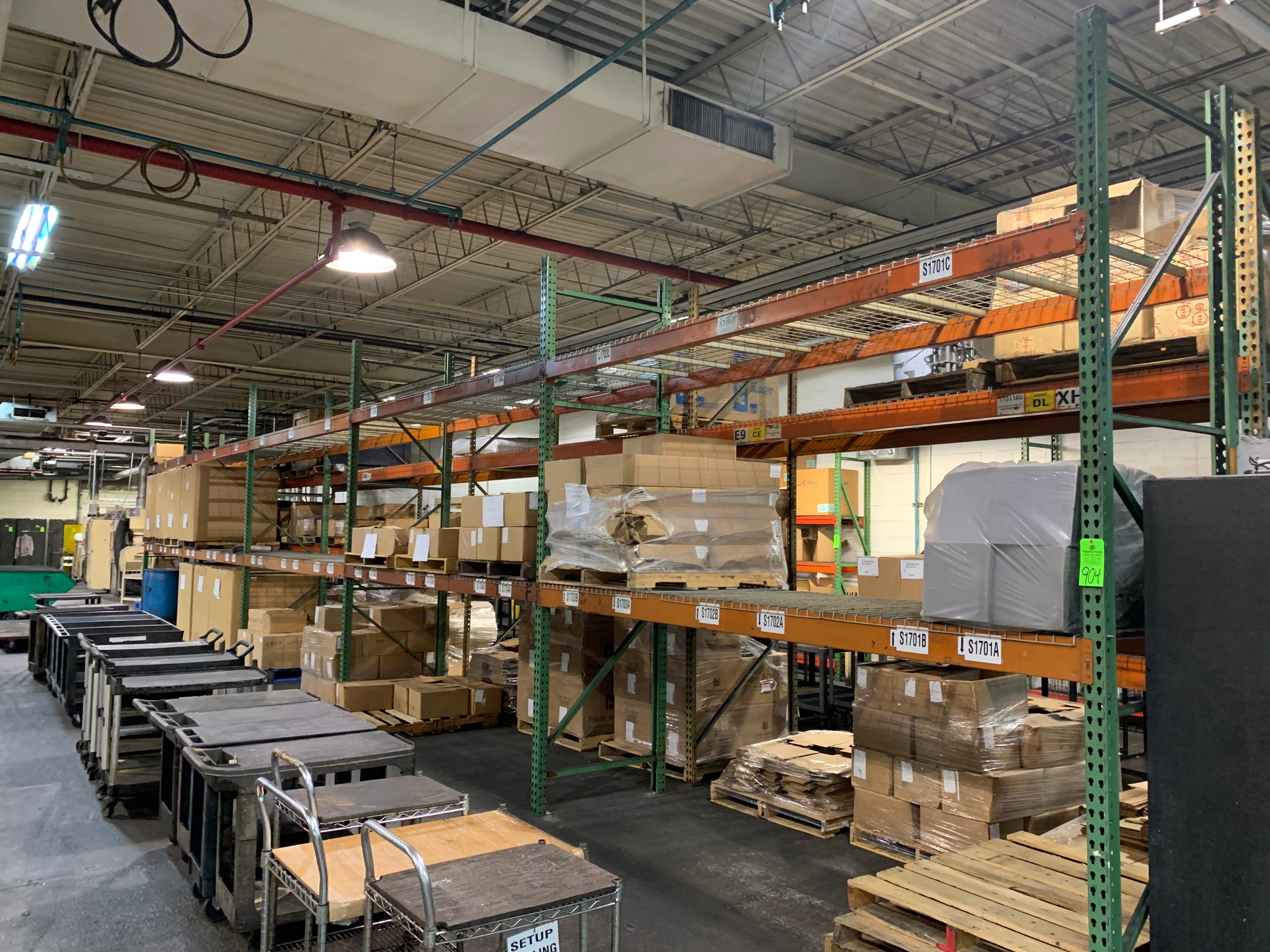 (5) Sections of 12'T x 12'W x 42"D Pallet Racking