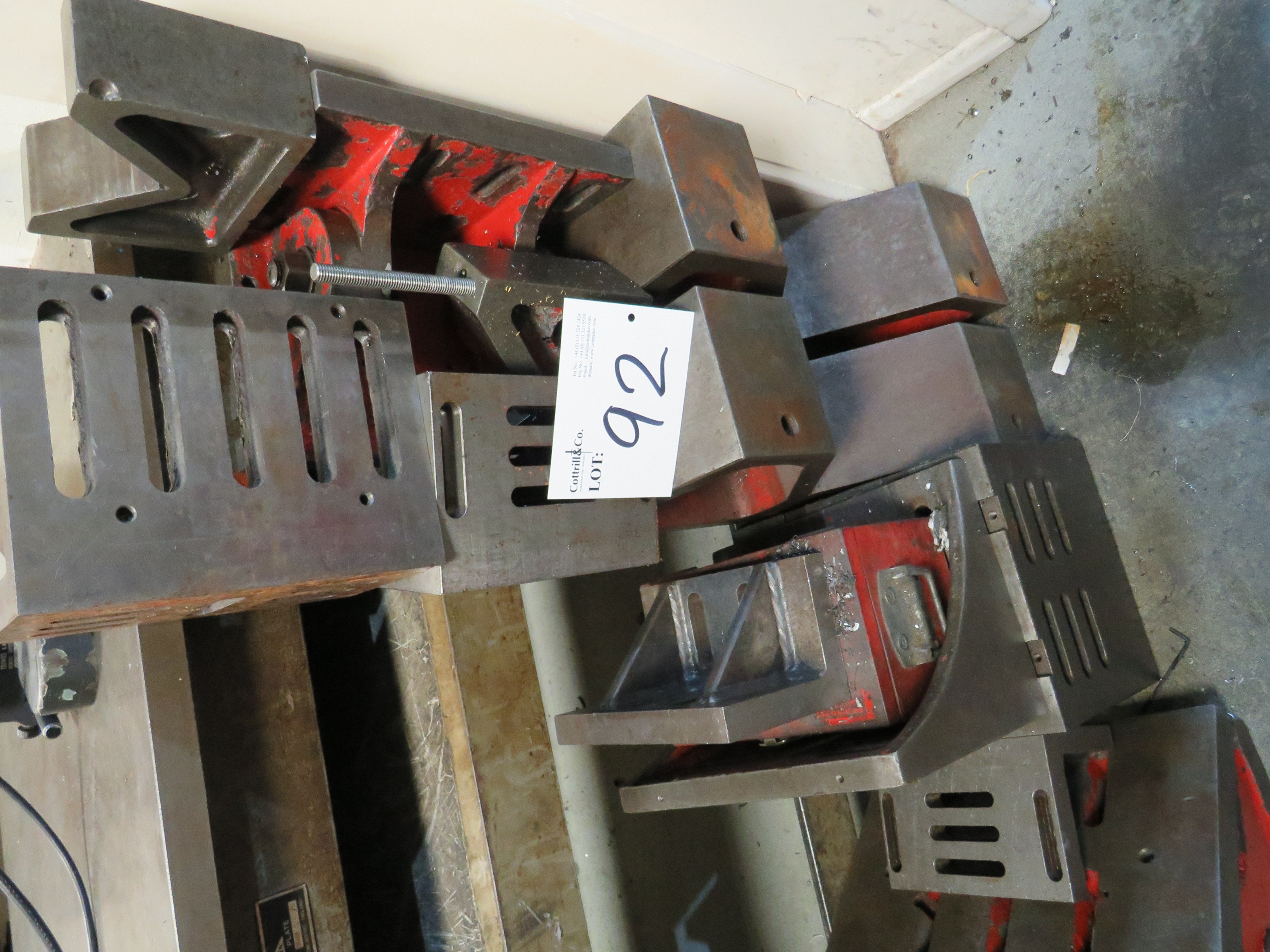 Large Qty of V Blocks, L Blocks and Swivel Table