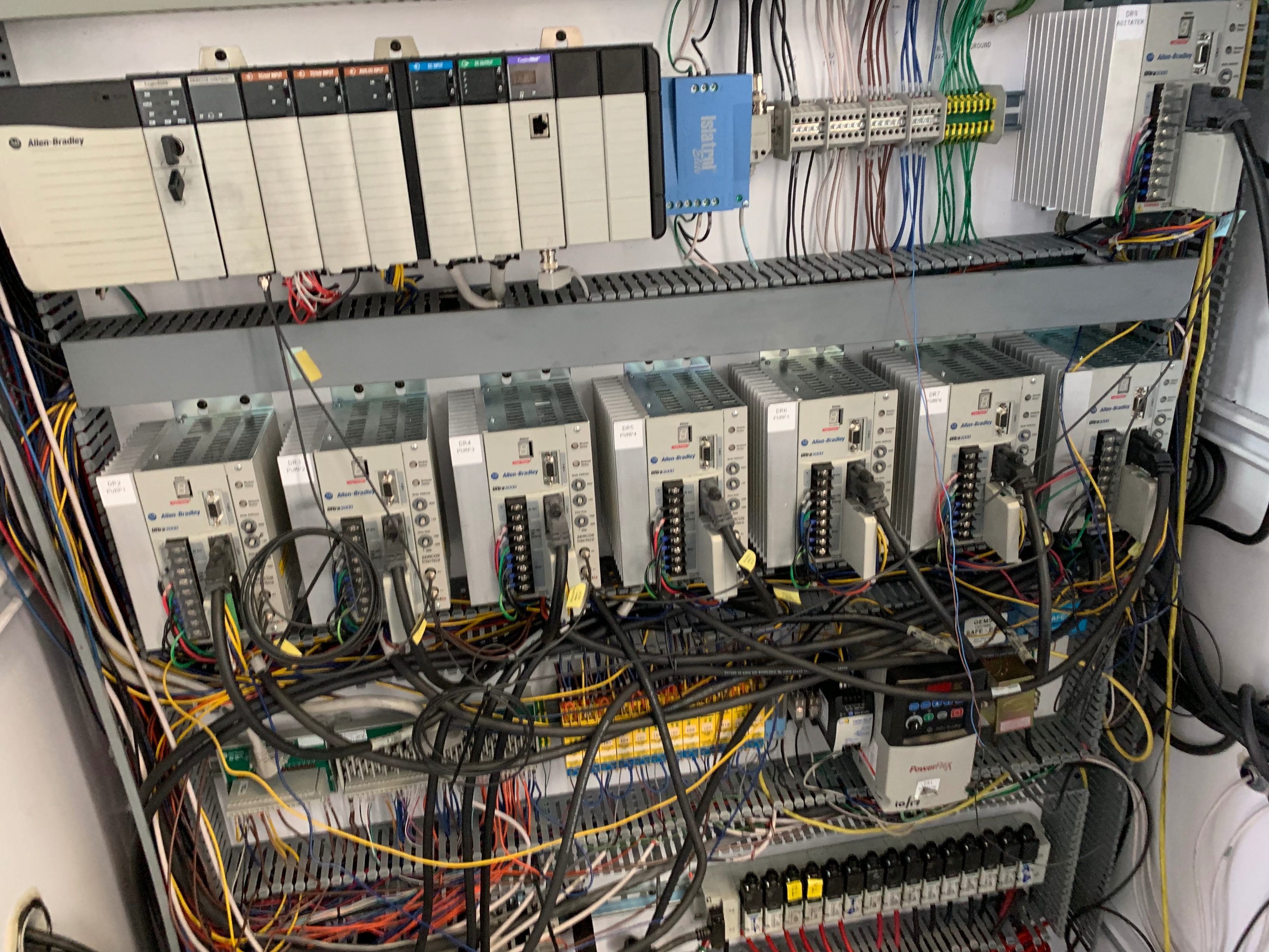 Control Cabinet w/ Contents Including All Electrical Relays, Contactors ...