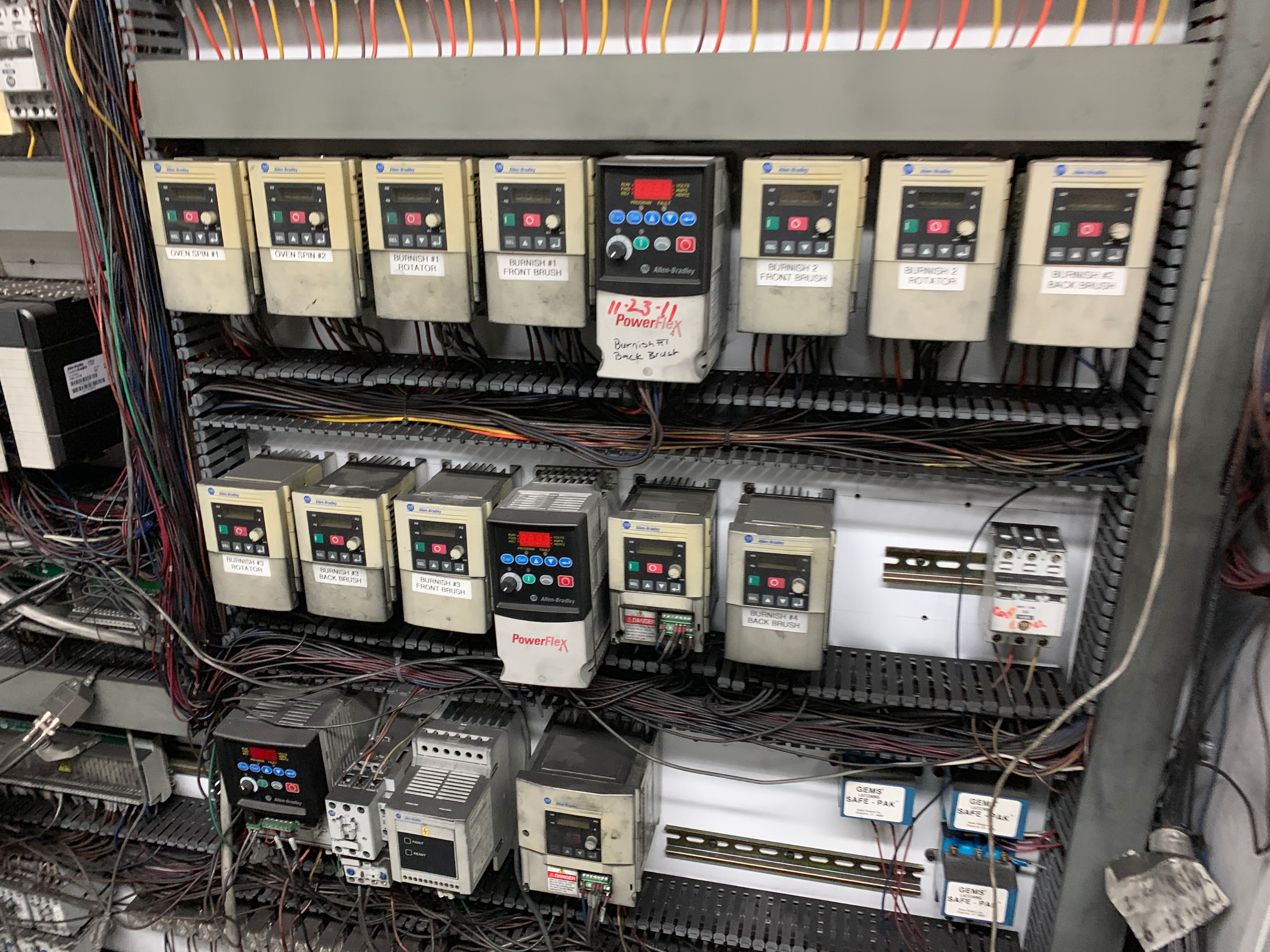 Control Cabinet w/ Contents Including All Electrical Relays, Contactors ...