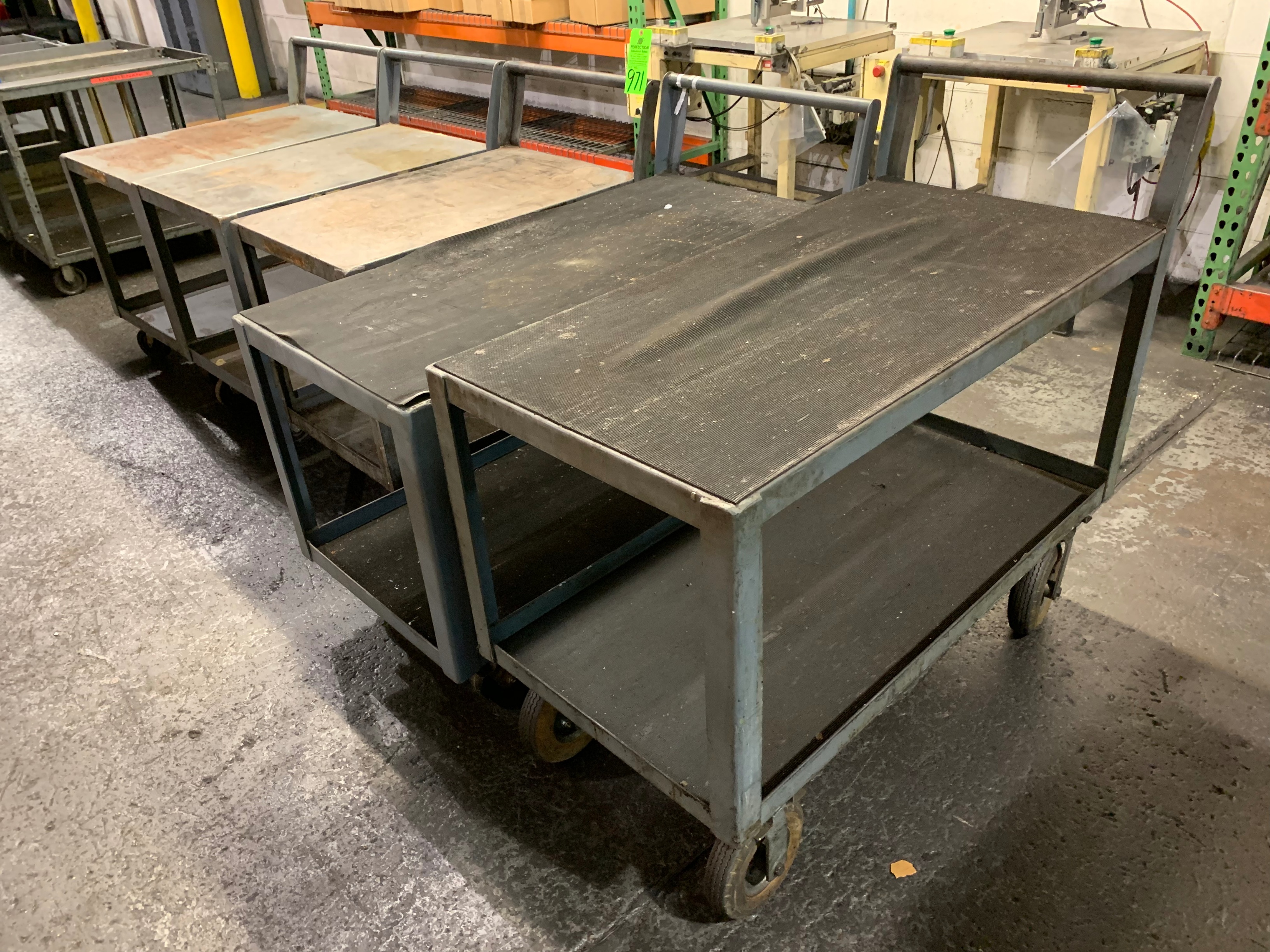 Lot of (5) Rolling Shop Carts