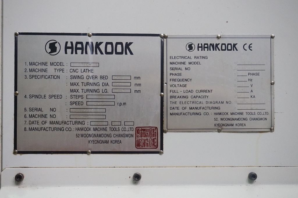Hankook Protec-9NC Oil Country CNC Lathe