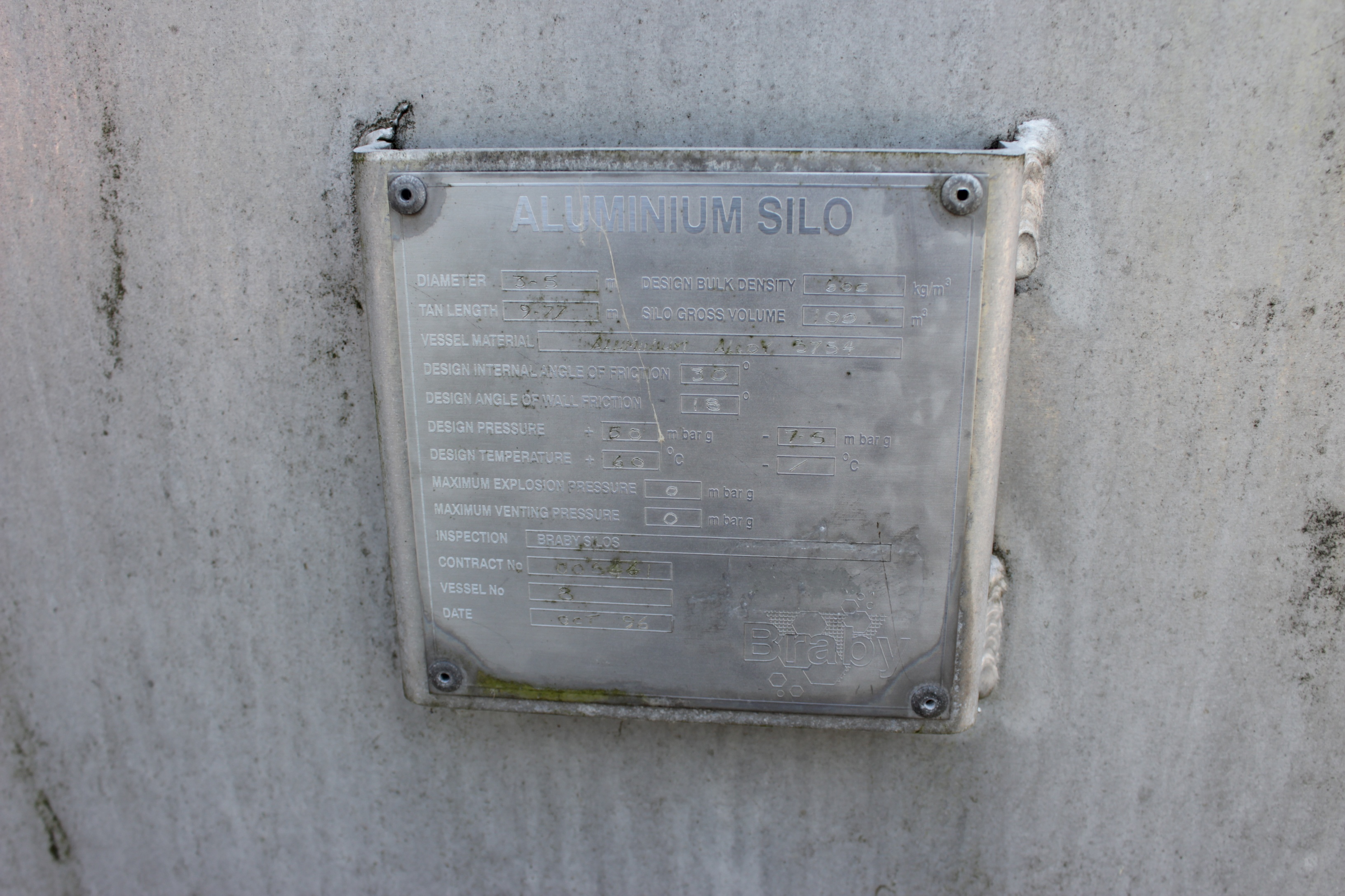 Braby Aluminium Alloy Material Silo