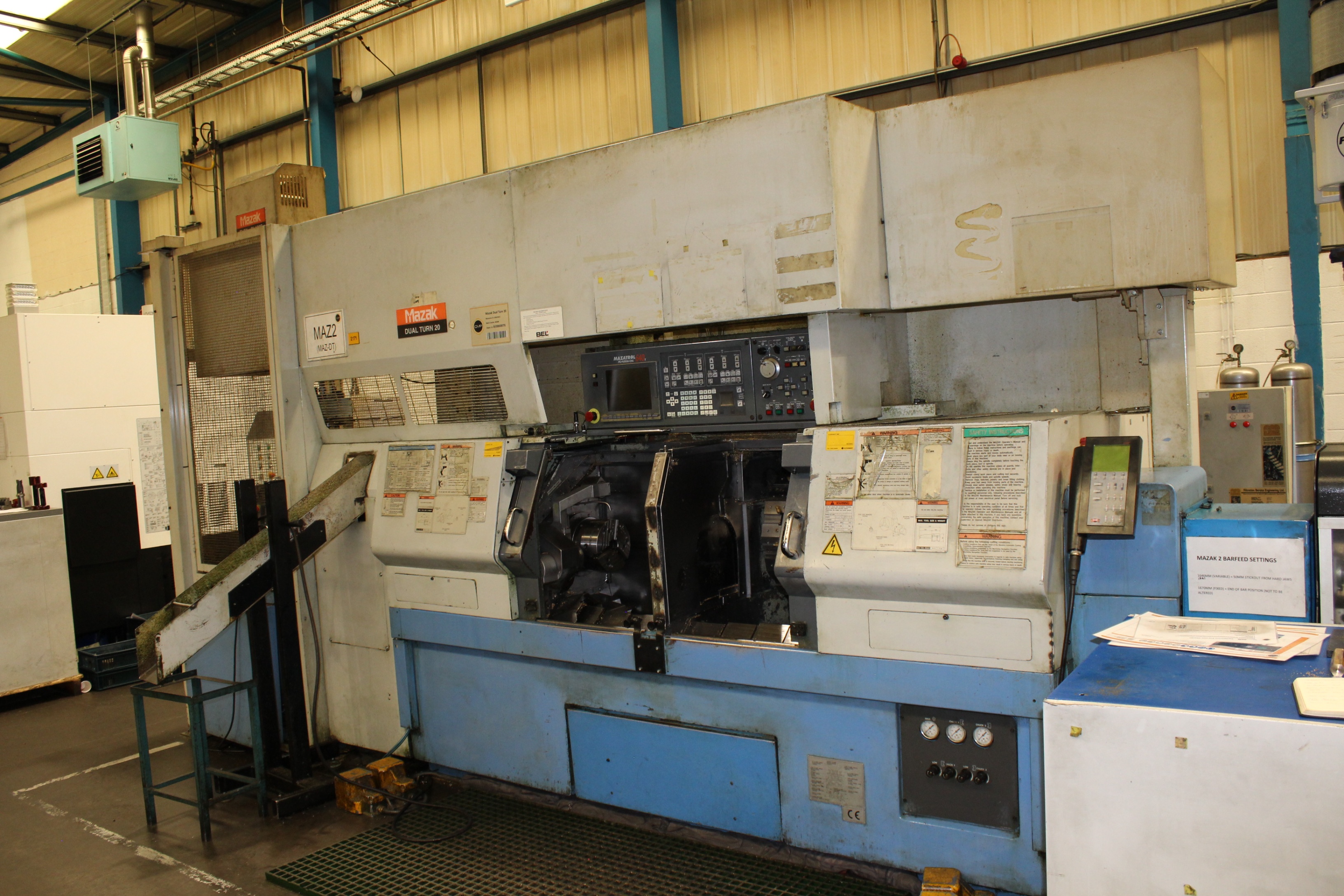 MAZAK Dual Turn 20 Lathe - (2003) with Mazatrol 640T PC Fusion CNC Control