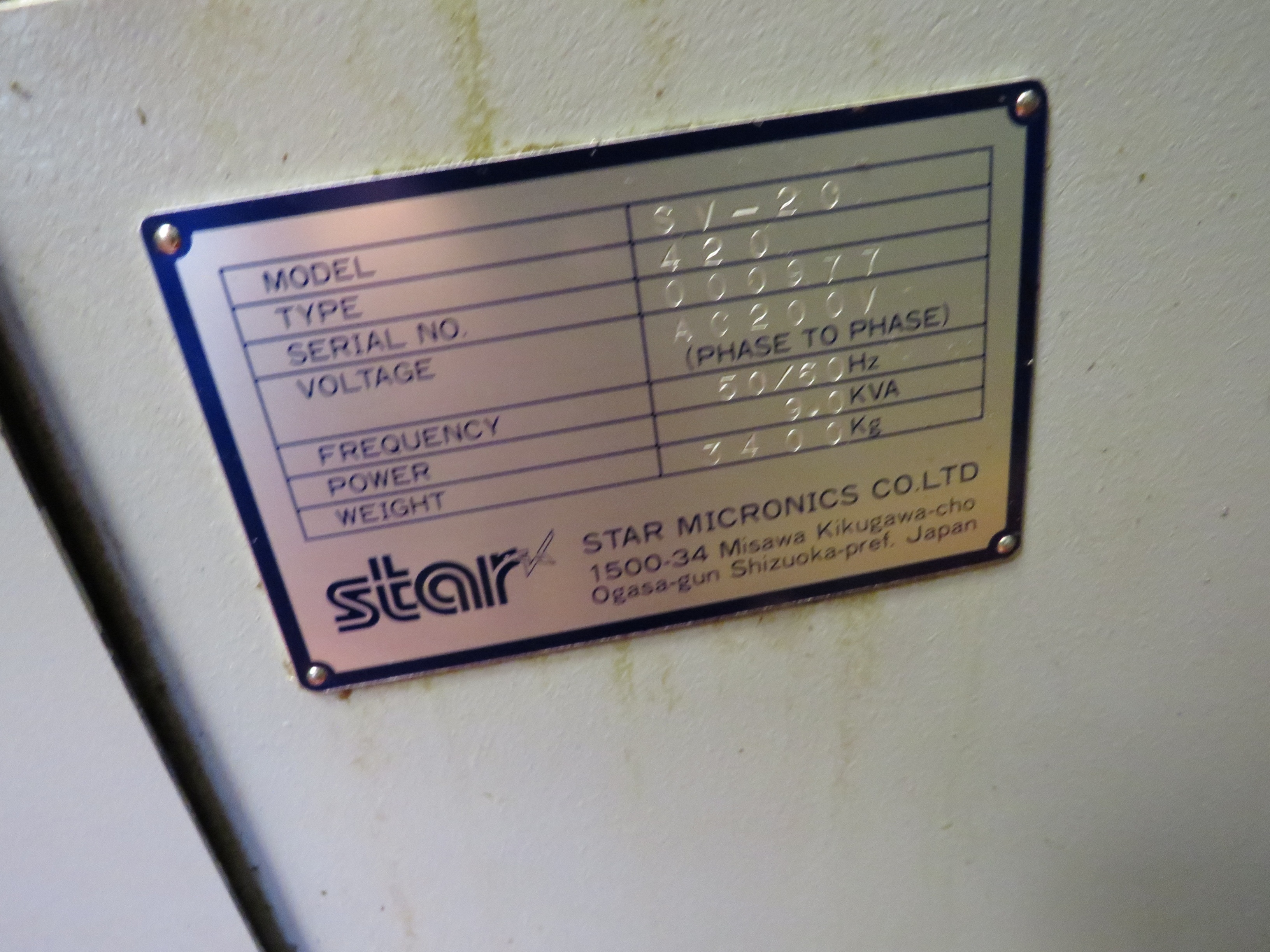 Star SV-20 Sliding Head CNC Lathe (1997)
