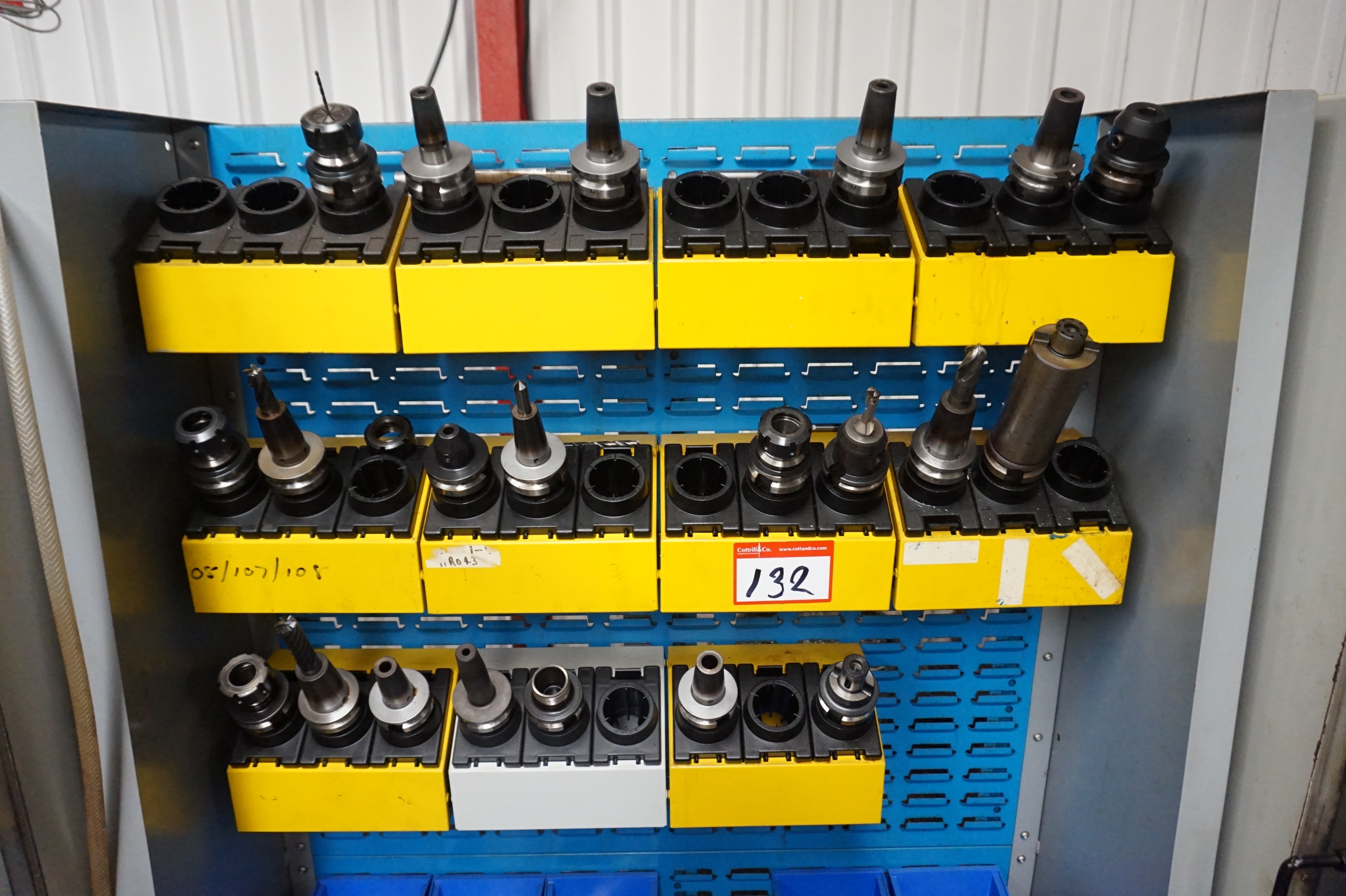 Rack of BT40 Tooling with Cutters