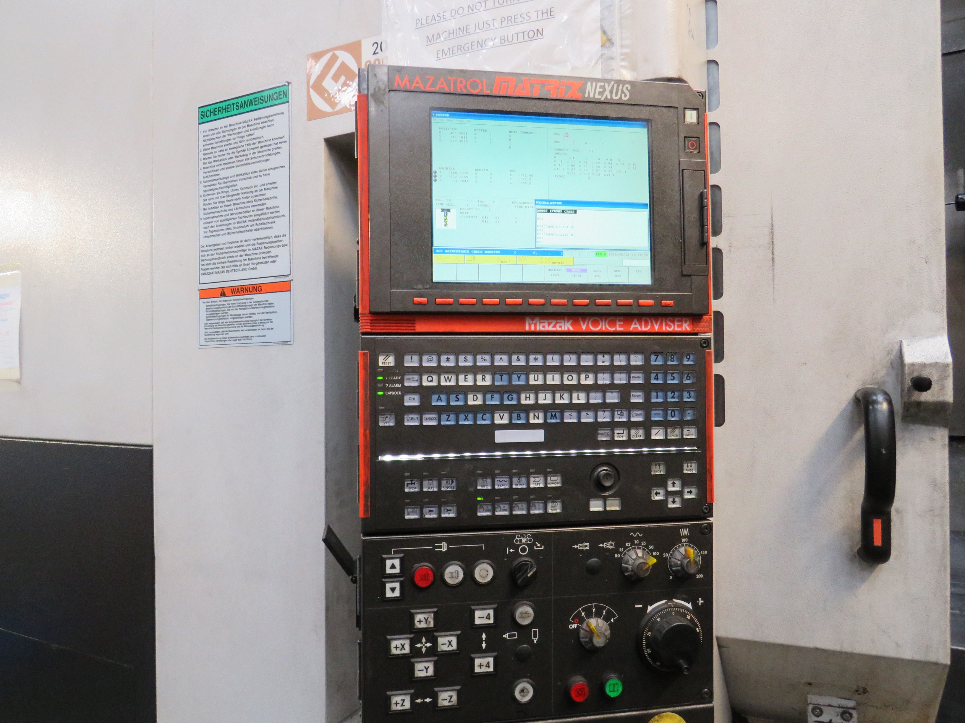 Mazak HCN 6800 II 4-Axis Horizontal Machining Centre