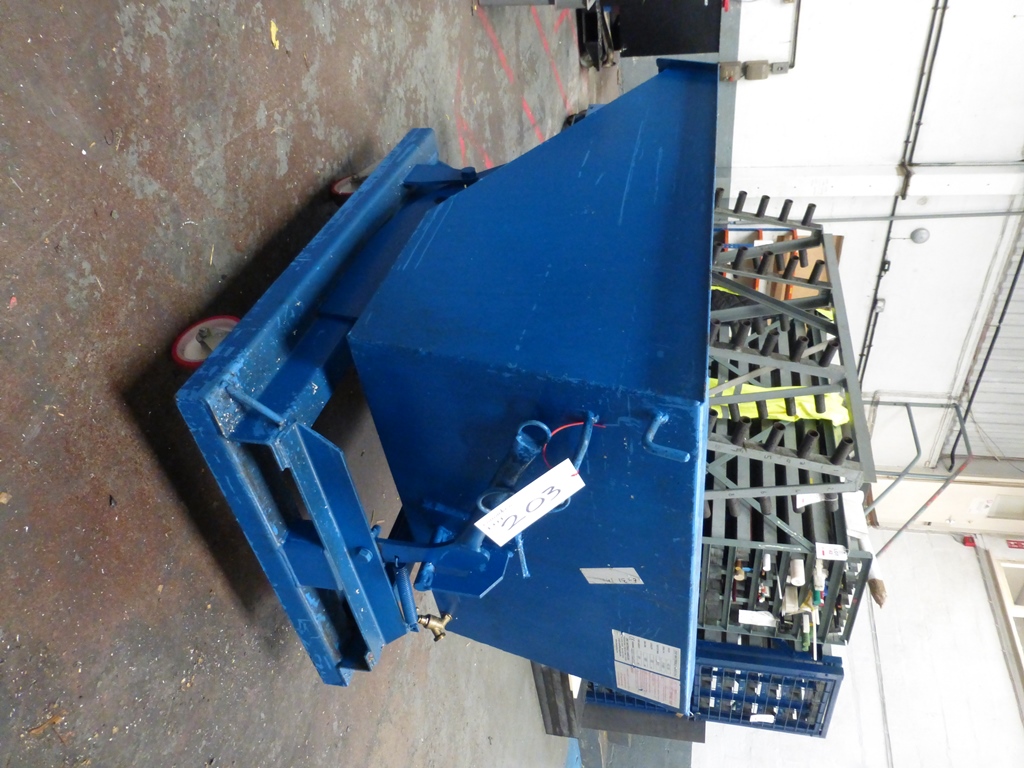 Dtec Materials Handling Mobile Forklift Mountable Tipping Skip/Swarf Hopper