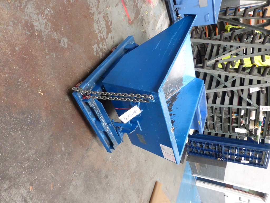 Dtec Materials Handling Mobile Forklift Mountable Tipping Skip/Swarf Hopper
