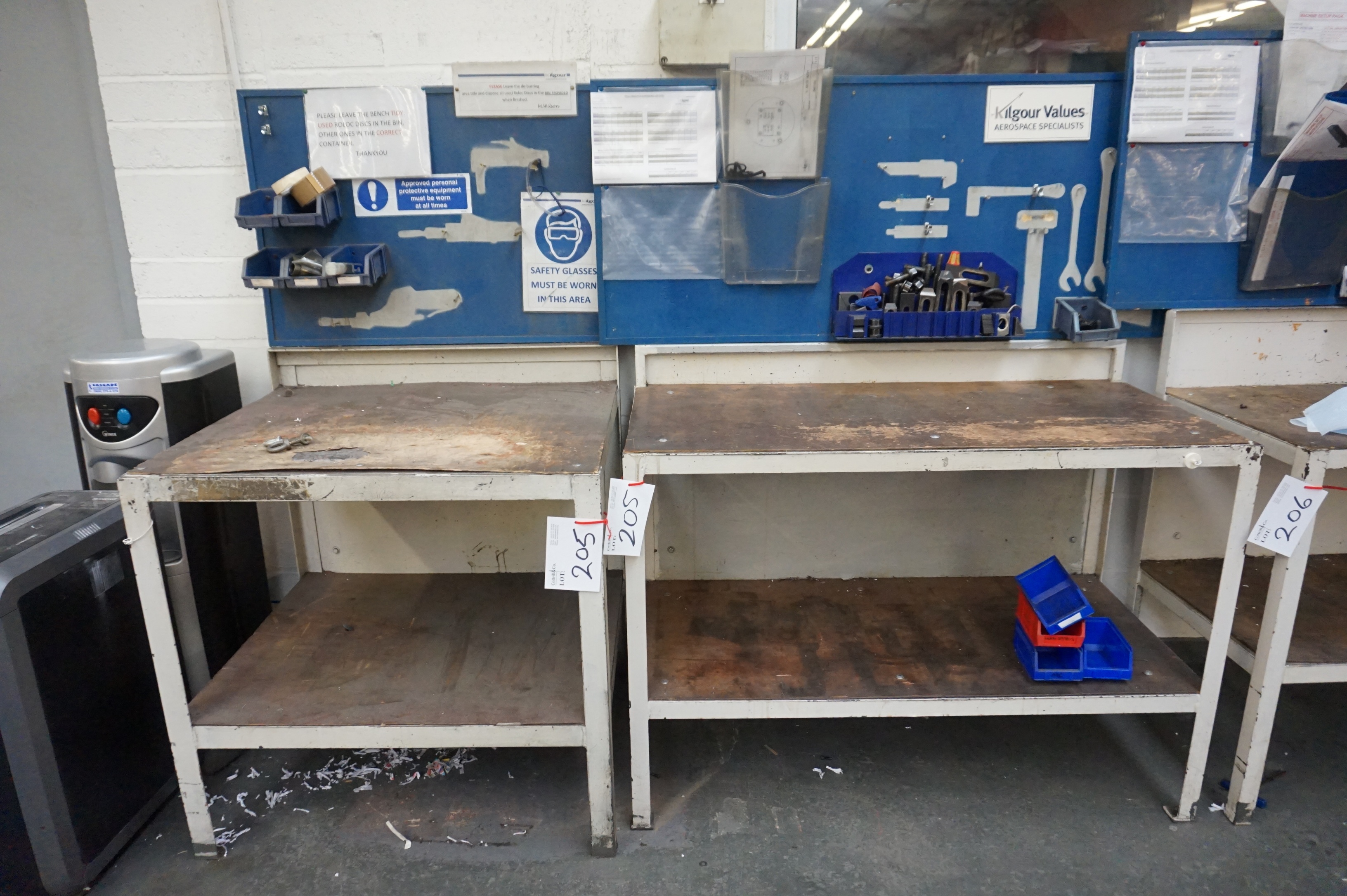 (2) Work Benches with Clamping Set 3ft x 30’’, 50’’ x 24’’