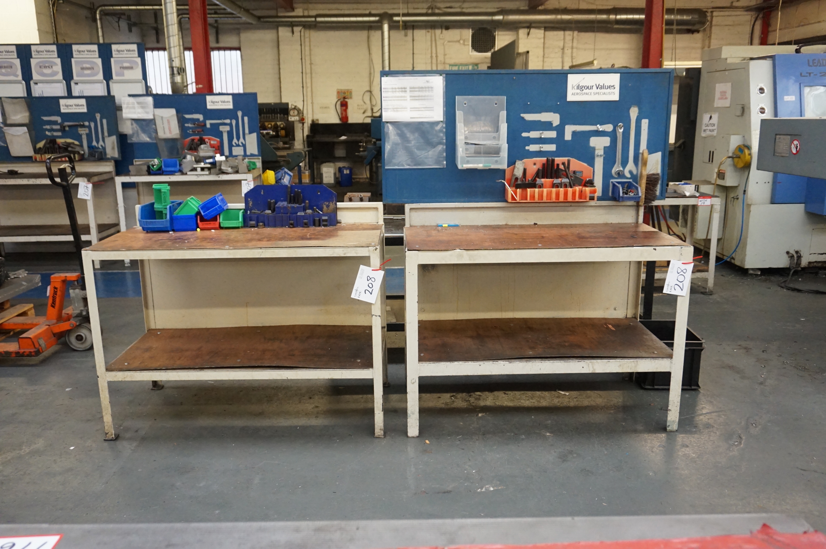 (3) Work Benches with Clamping Sets