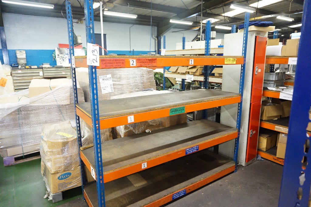 Single Bay 4 Tier Shelf, (5) Bays 4 Tier Racking 2000mm x 180mm Traverse