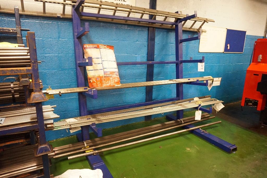 Steel 6 Tier Metal Stock Rack to Wallside