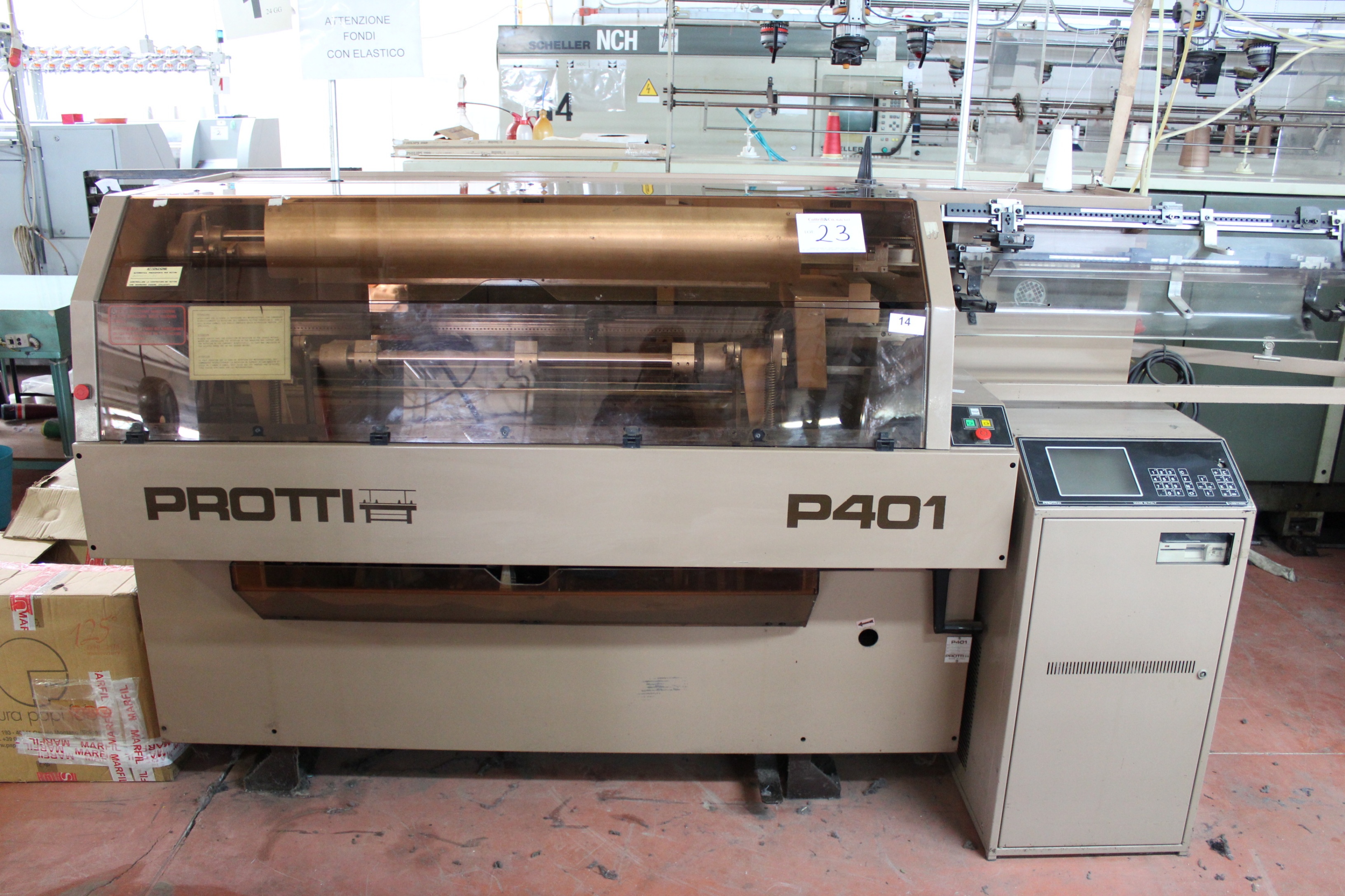 Protti Model P401 Flat Bed Knitting Machine