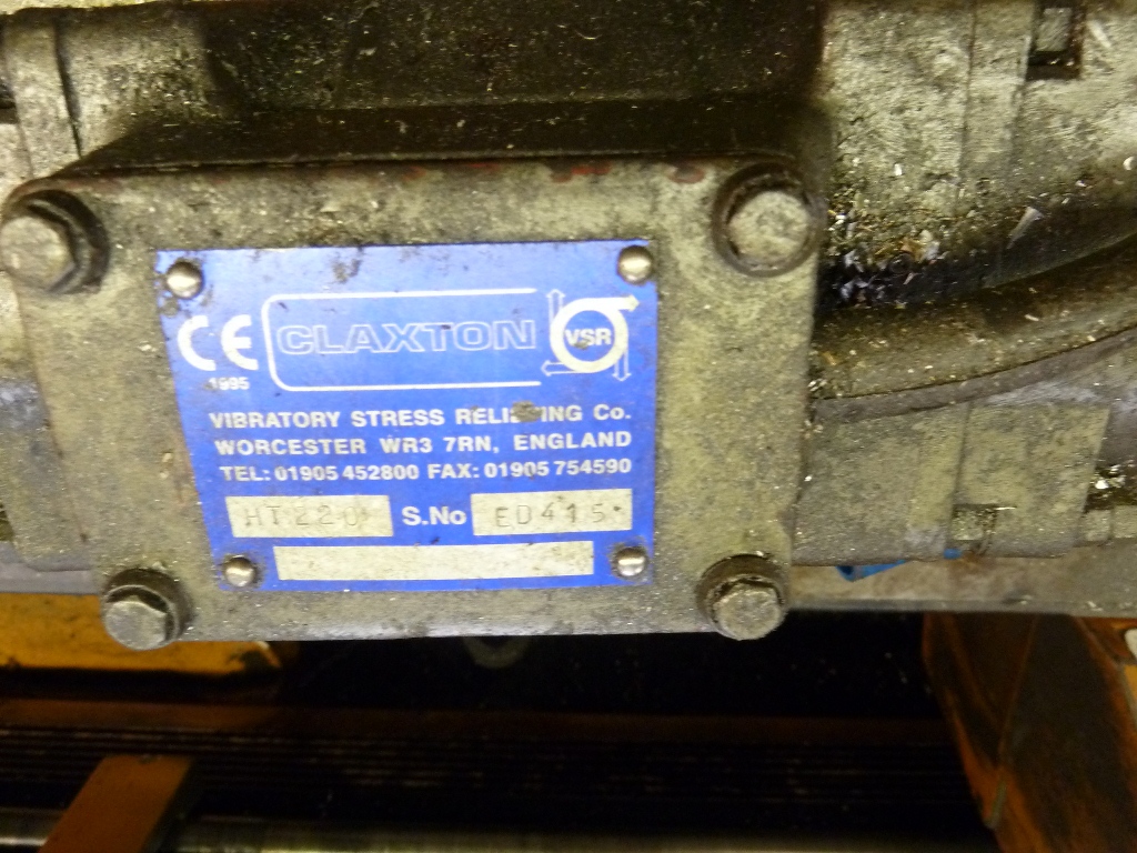 Claxton VSR Vibrating Stress Relieving Unit