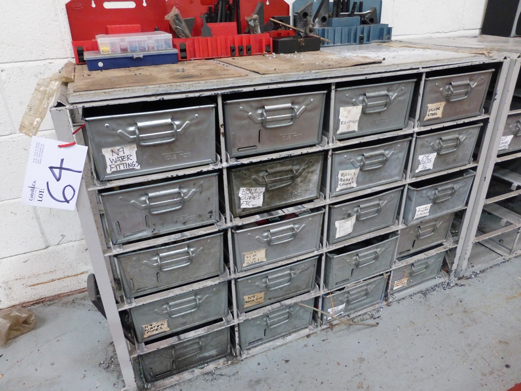 Steel Rack with 20 Tote Tins
