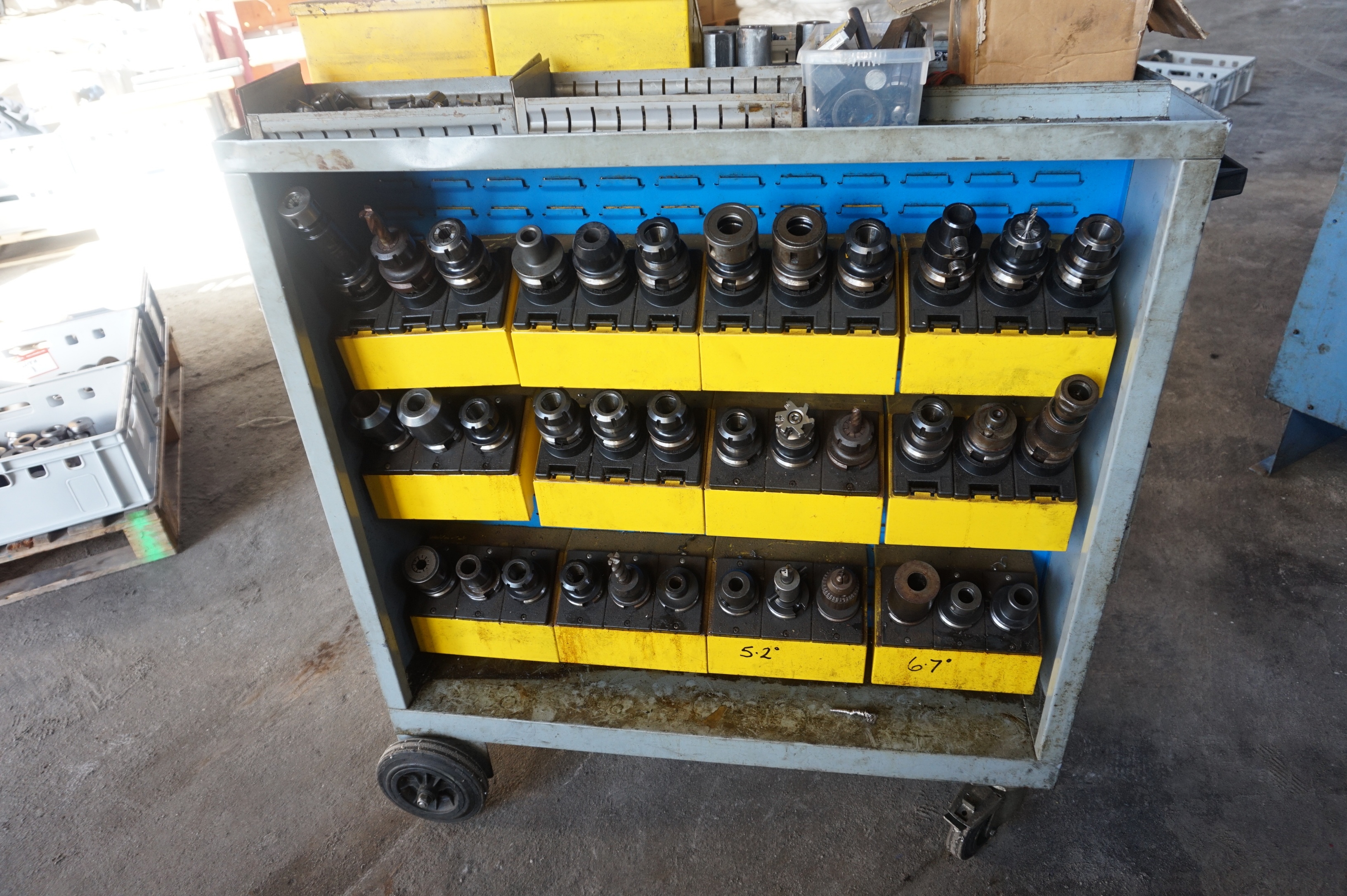Mobile Tooling Rack with CAT50 & CAT40 Tooling