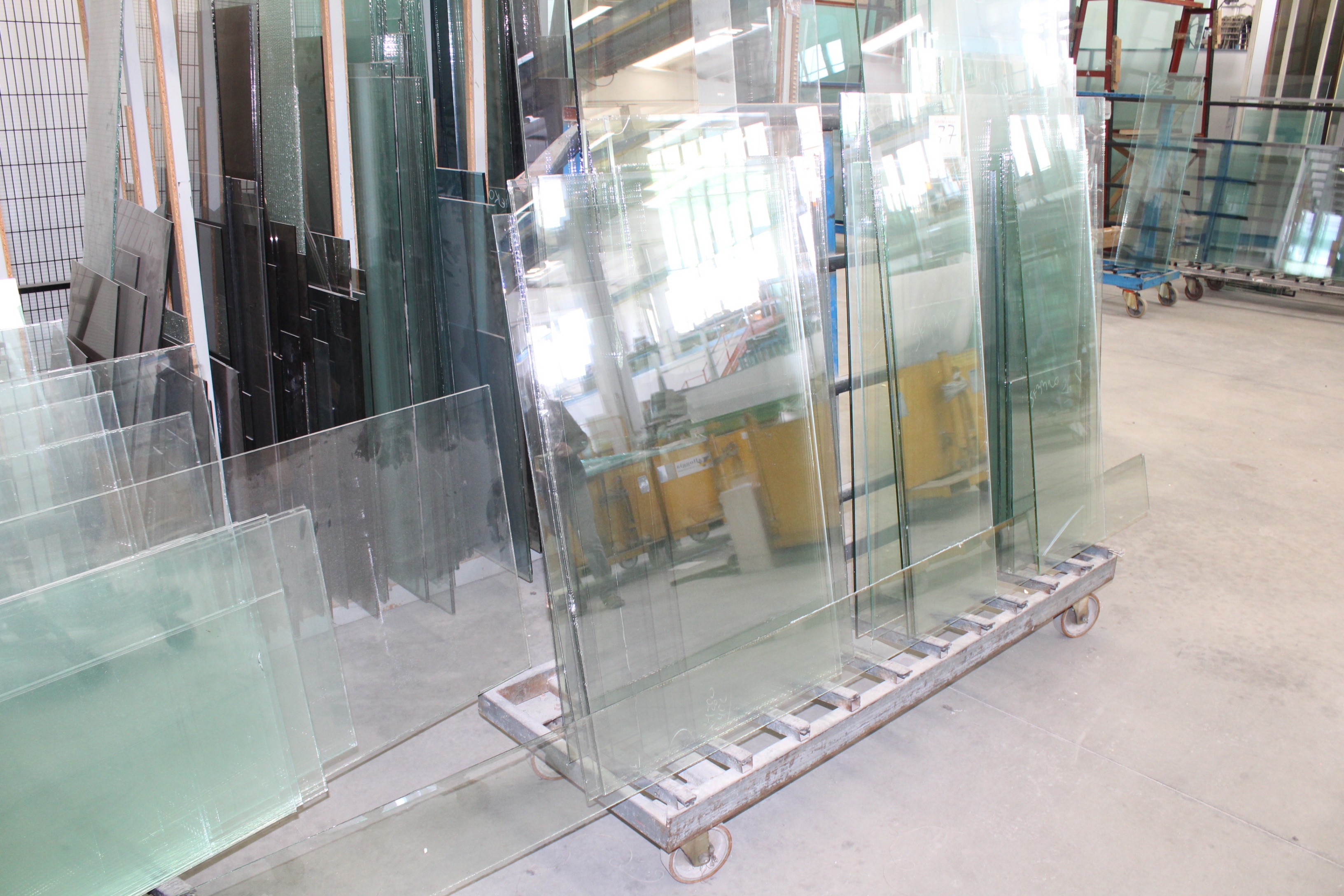 (6) x 1500 x 1800mm Steel Single Sided Portable Glass Transporters with ...