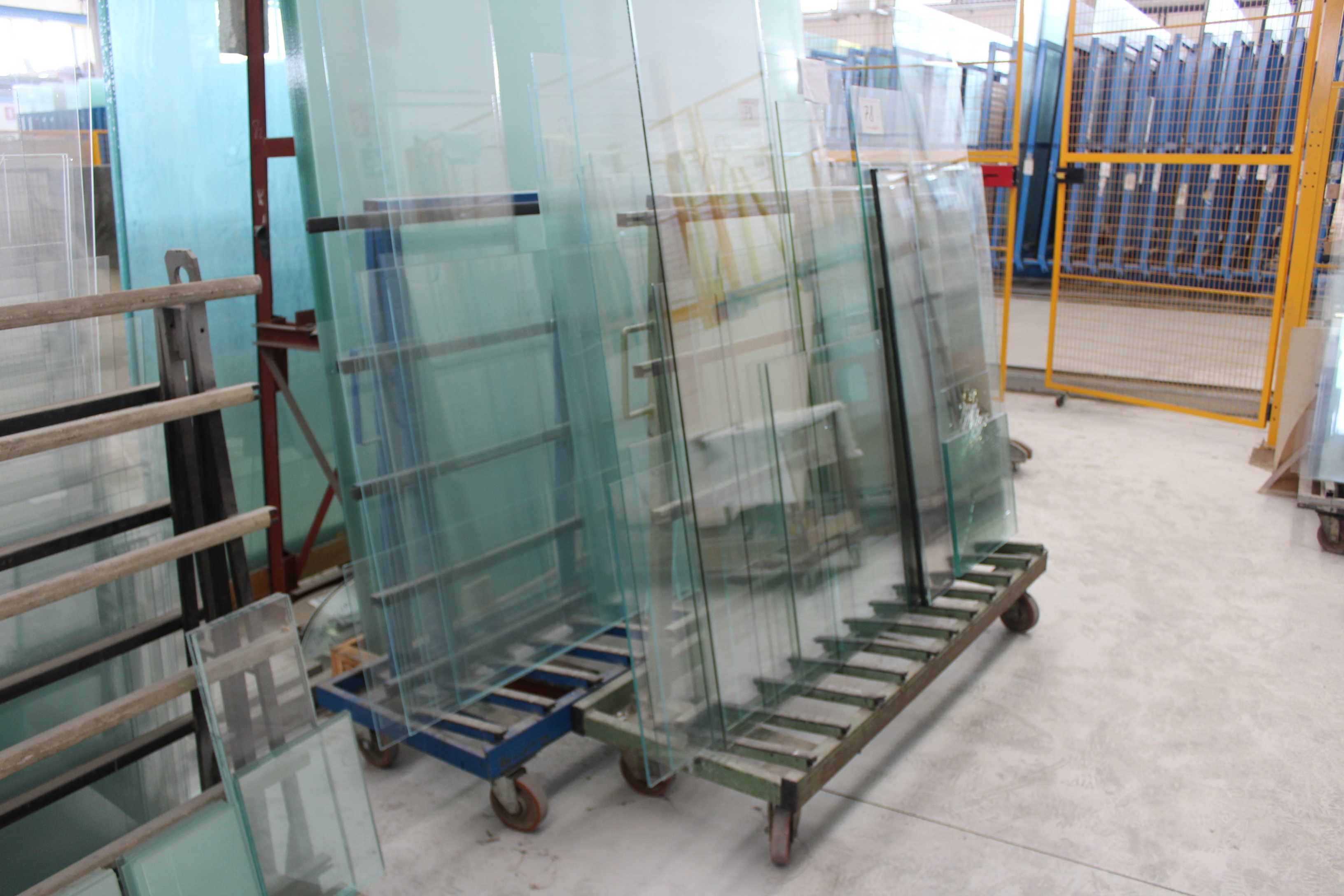 (6) x 1500 x 1800mm Steel Single Sided Portable Glass Transporters with ...