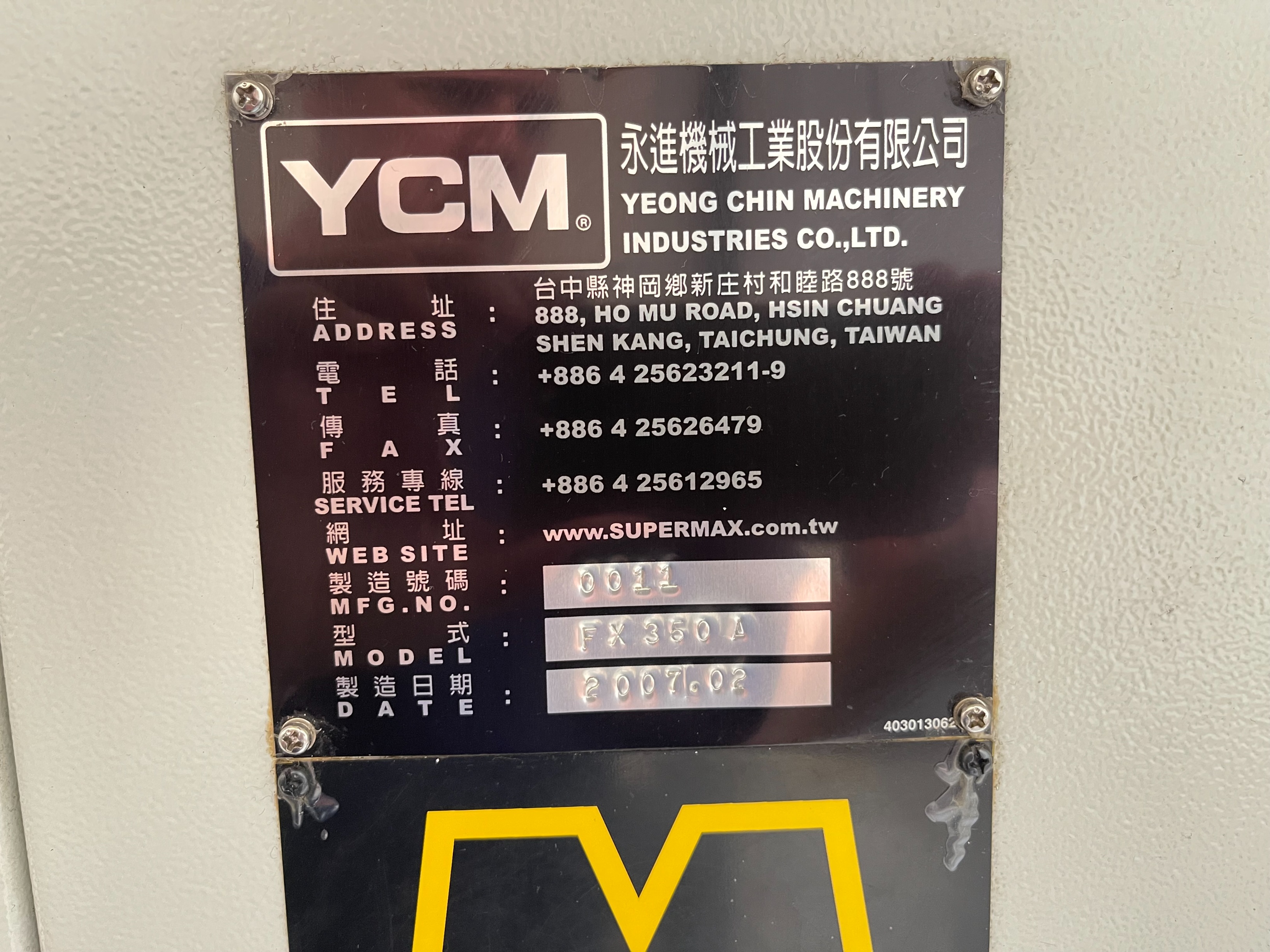 YCM FX350A 5-Axis Machining Centre
