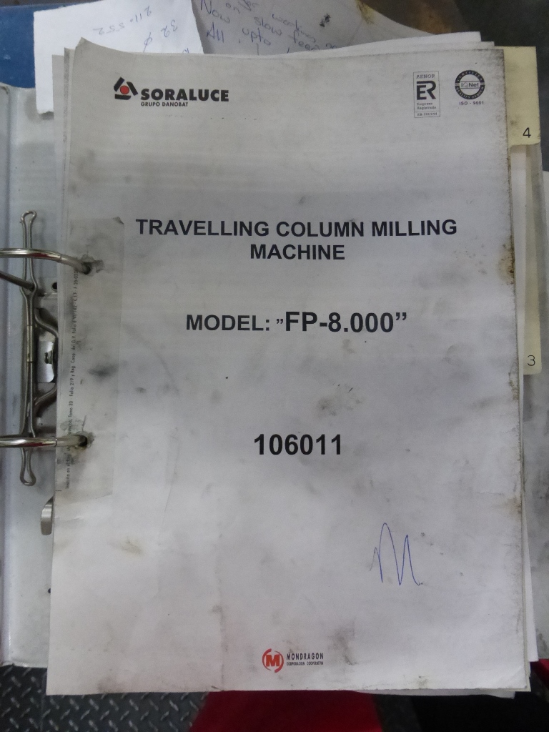 Soraluce FP-8000 CNC Floor Type Milling and Boring Machine with ...