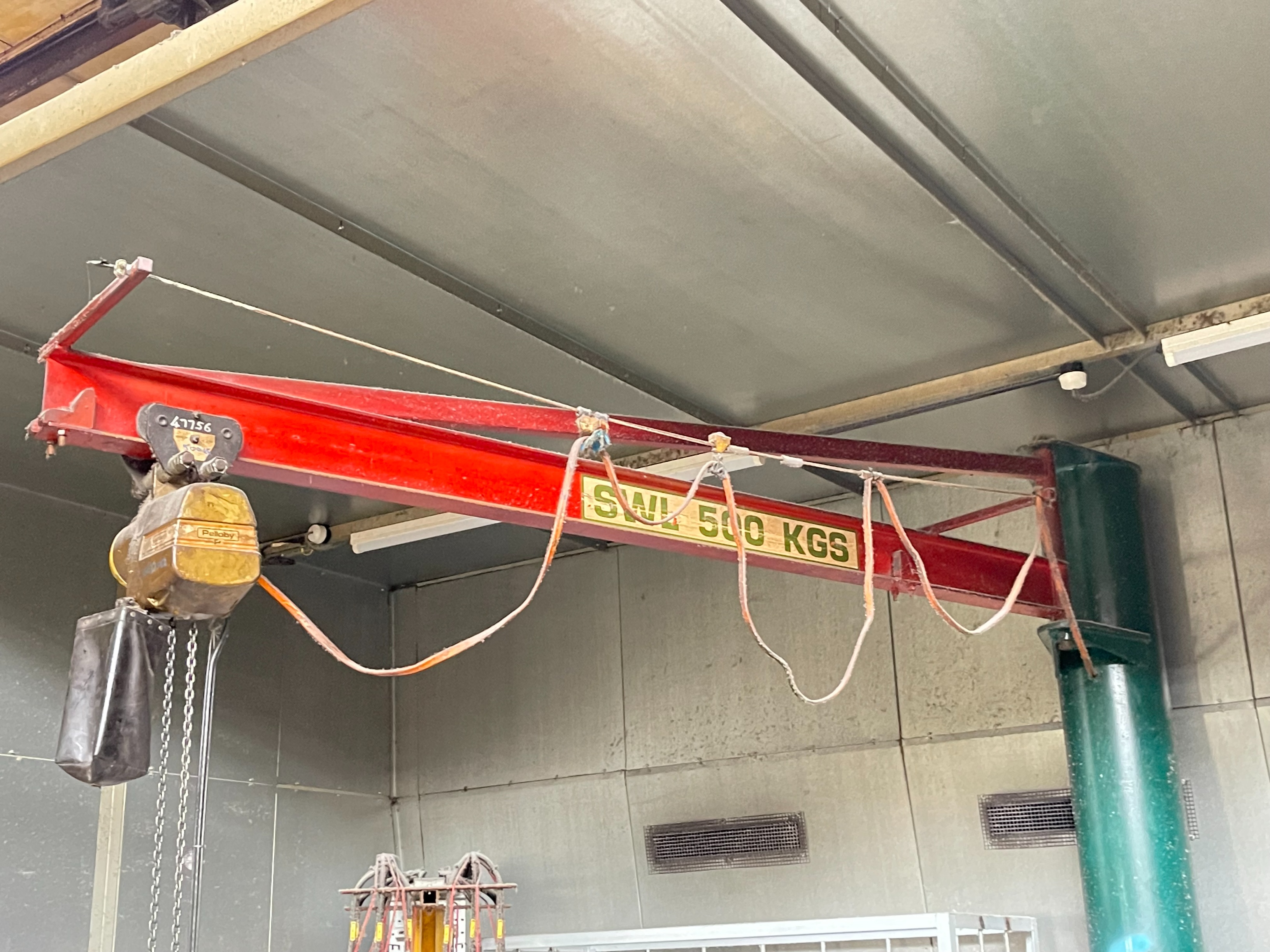 Jib Crane, SWL 500kg with Pelloby Hoist