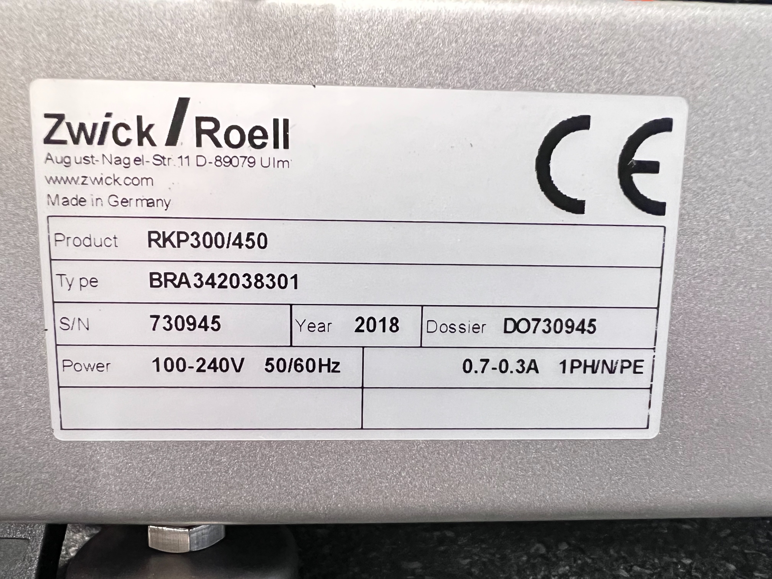 Zwick/Roell RKP 450 Pendulum Impact Tester