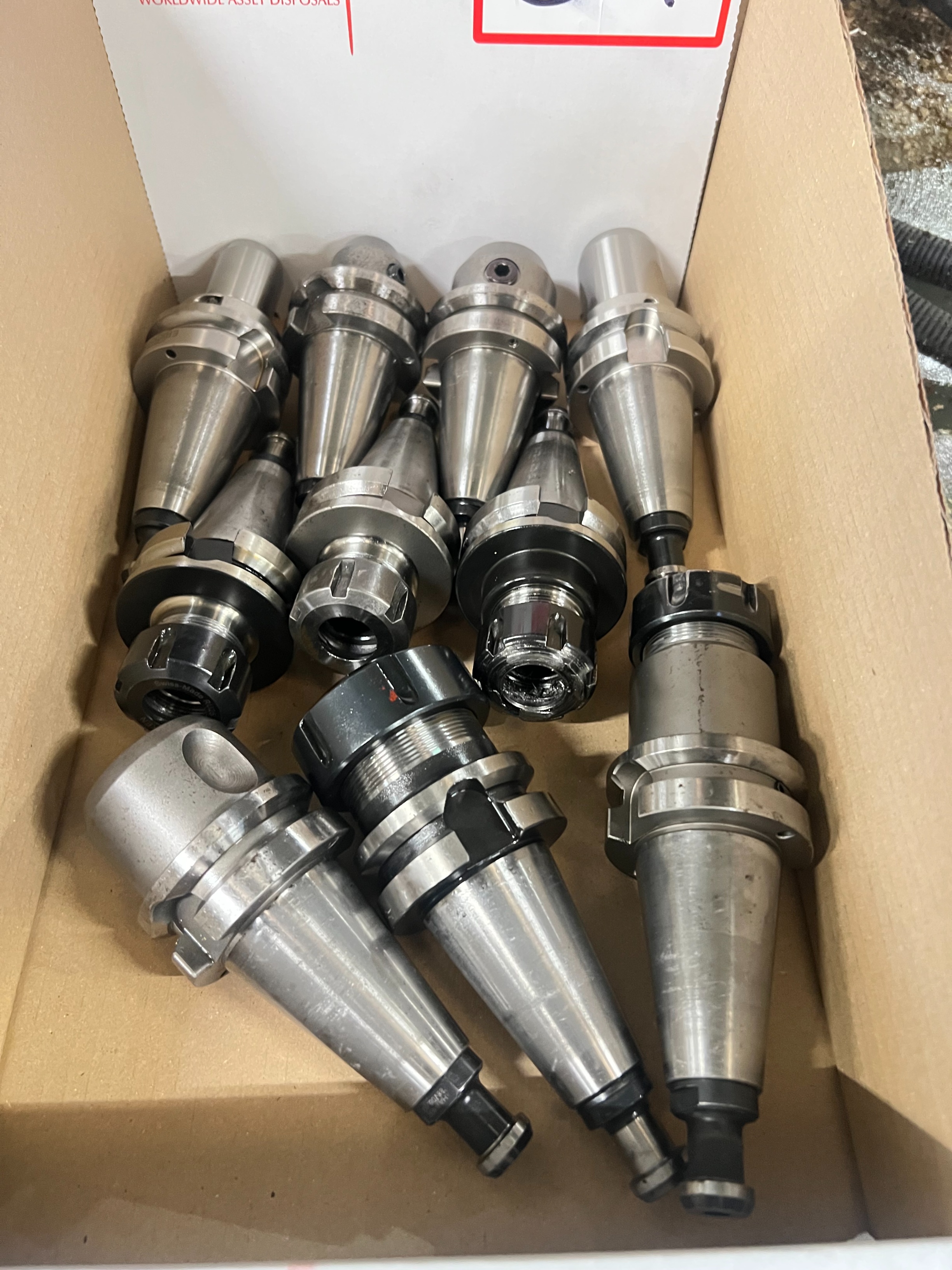 Various BT40 Back End Spindle Tools