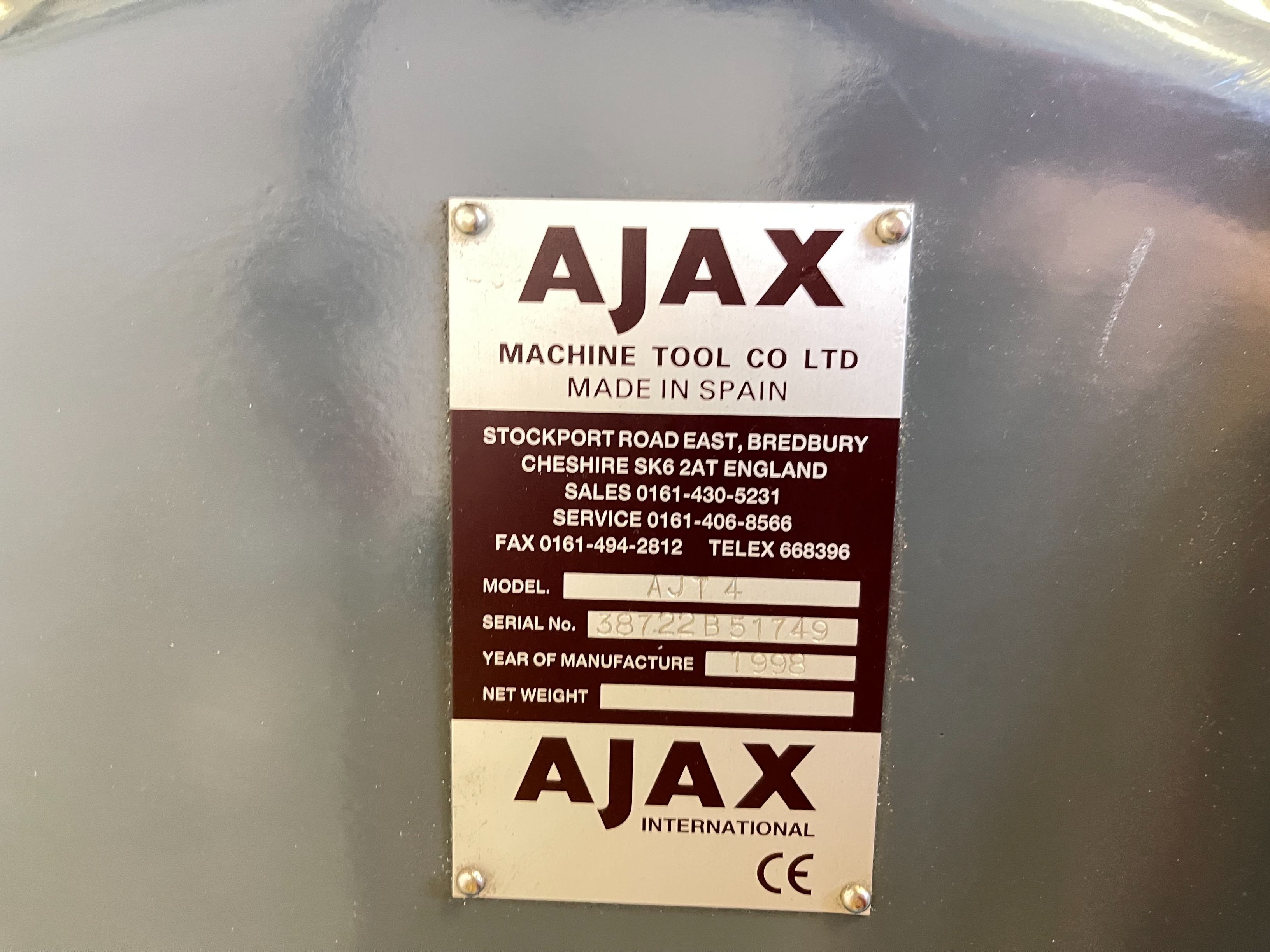 Ajax AJT4 Turret Head Milling Machine