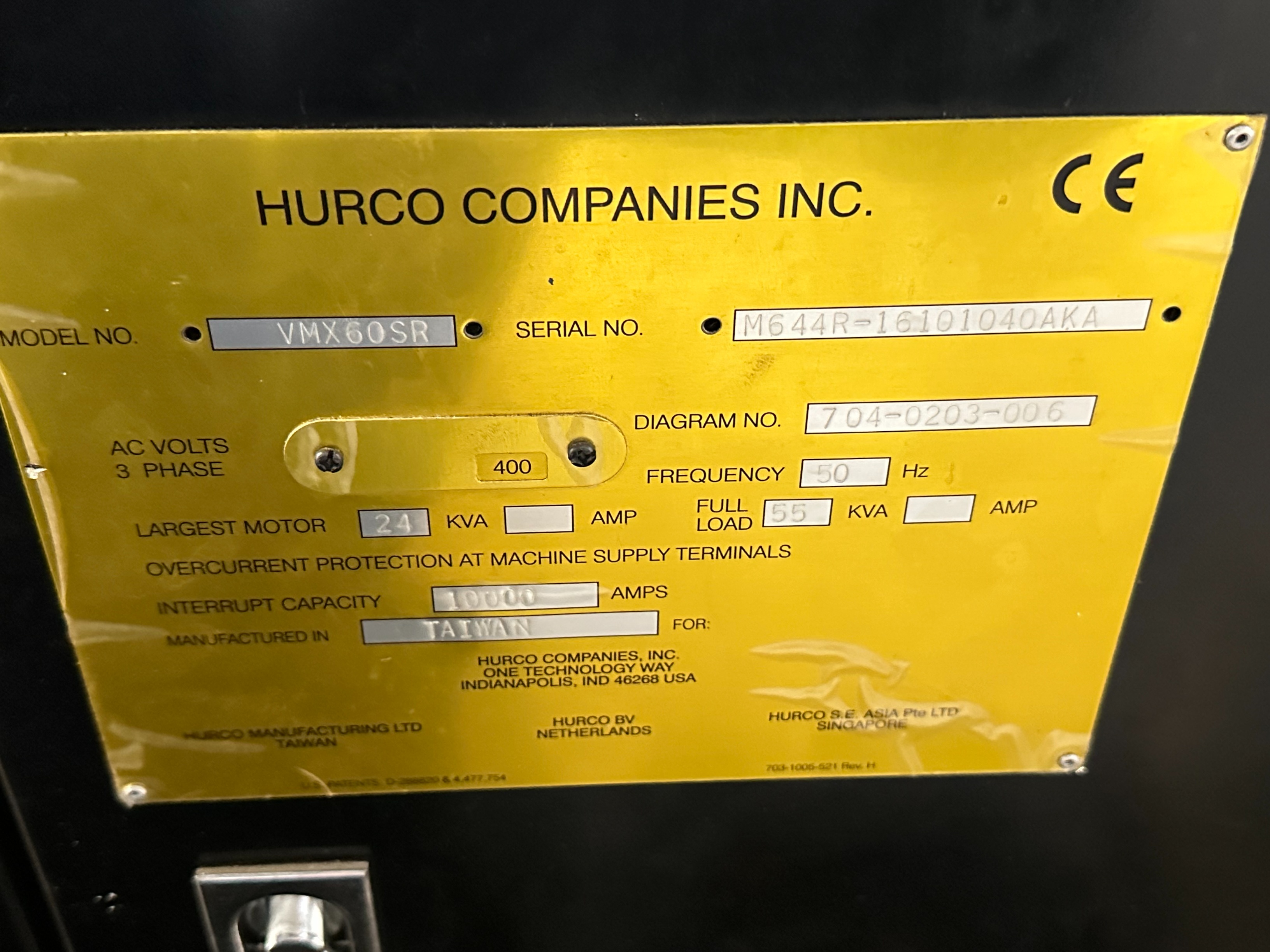 Hurco VMX60 SR Vertical Machining Centre
