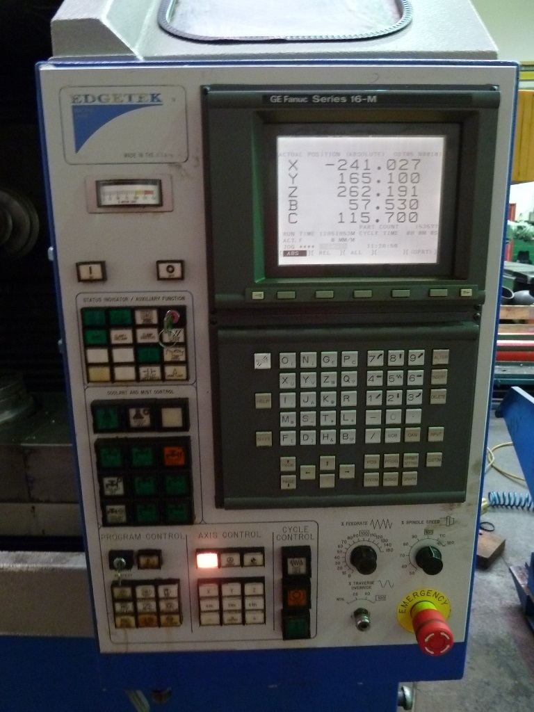 Jones & Shipman Edgetek 5 Axis CNC Grinder with GE Fanuc 16M Control