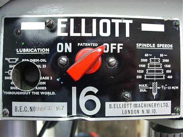 Elliot Progress 16 Pillar Drill
