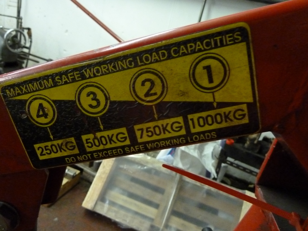 Clarke Strongarm 1000kg Hand Hydraulic Engine Hoist