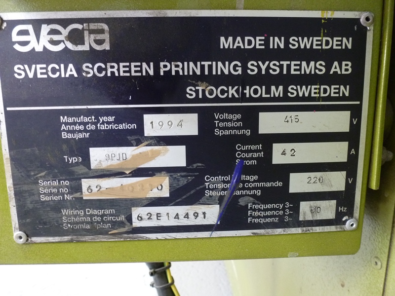 Svecia SMB Jumbo Screen Printer